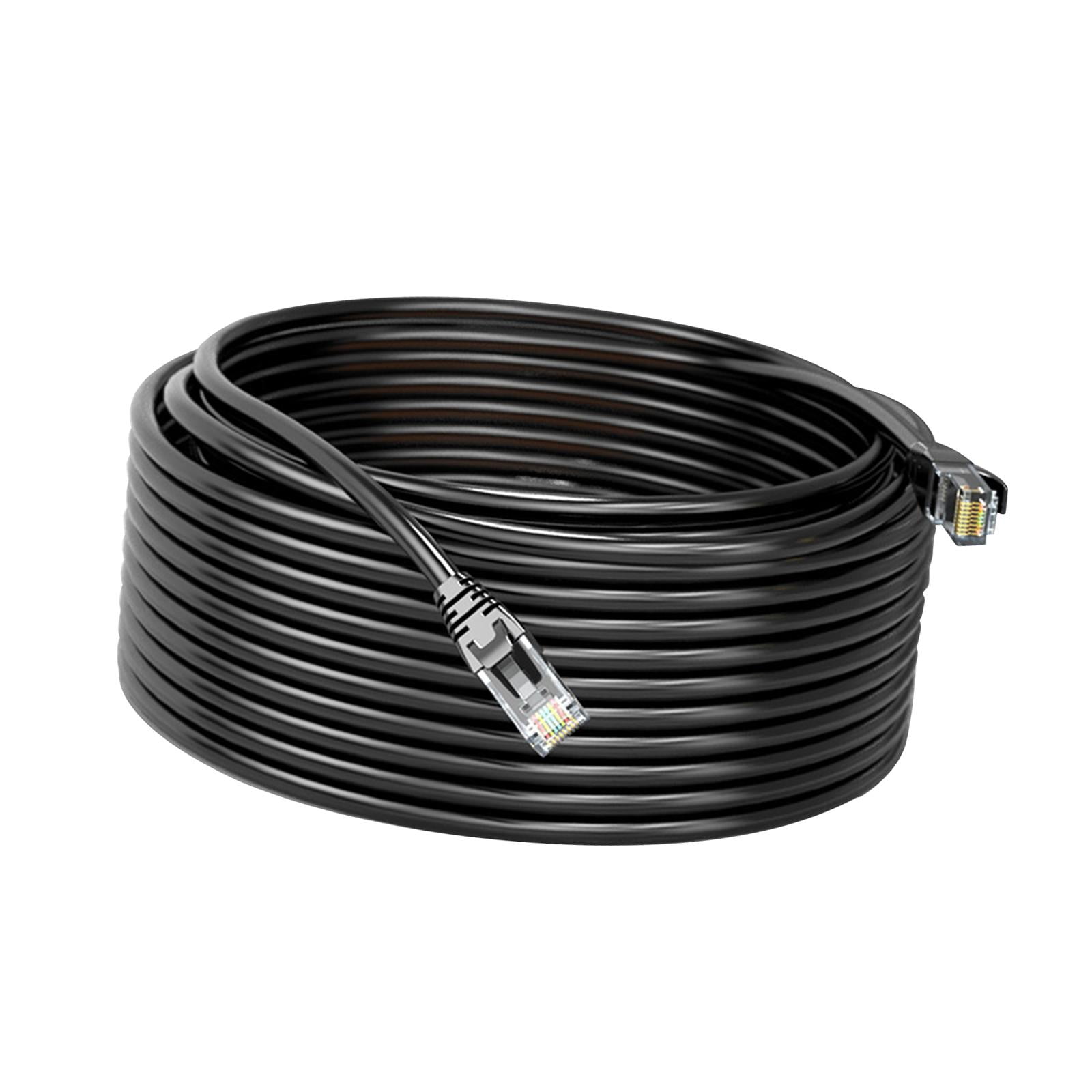 Hellery Cat6E Ethernet Cable Gigabit Black PVC Easy Installation Plug ...