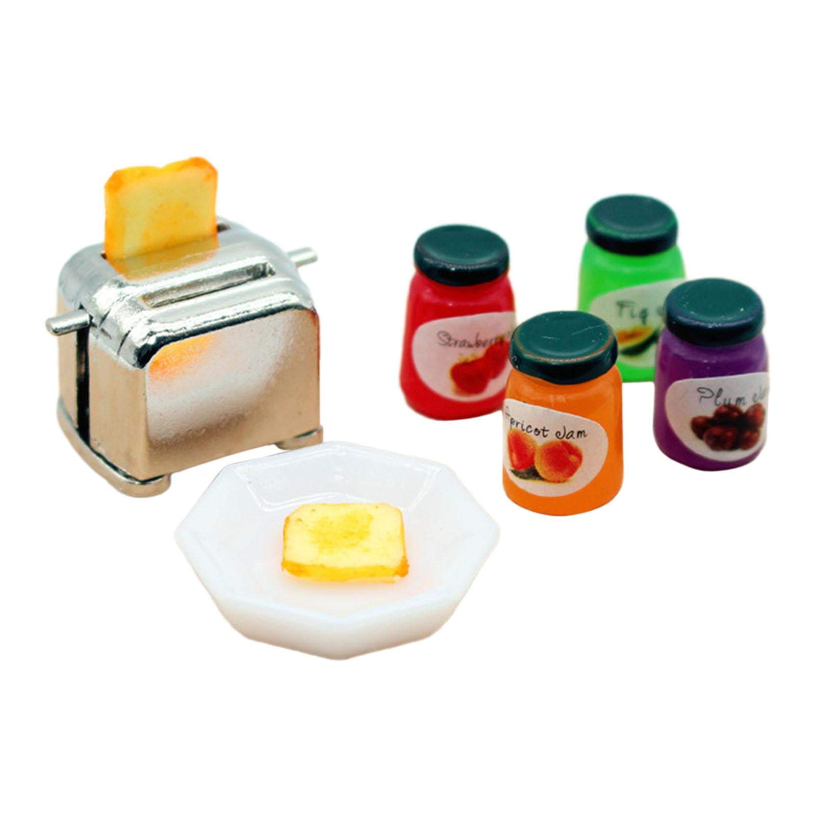 Hellery Dollhouse Accessories Miniature Tea Realistic Fake Food Model ...