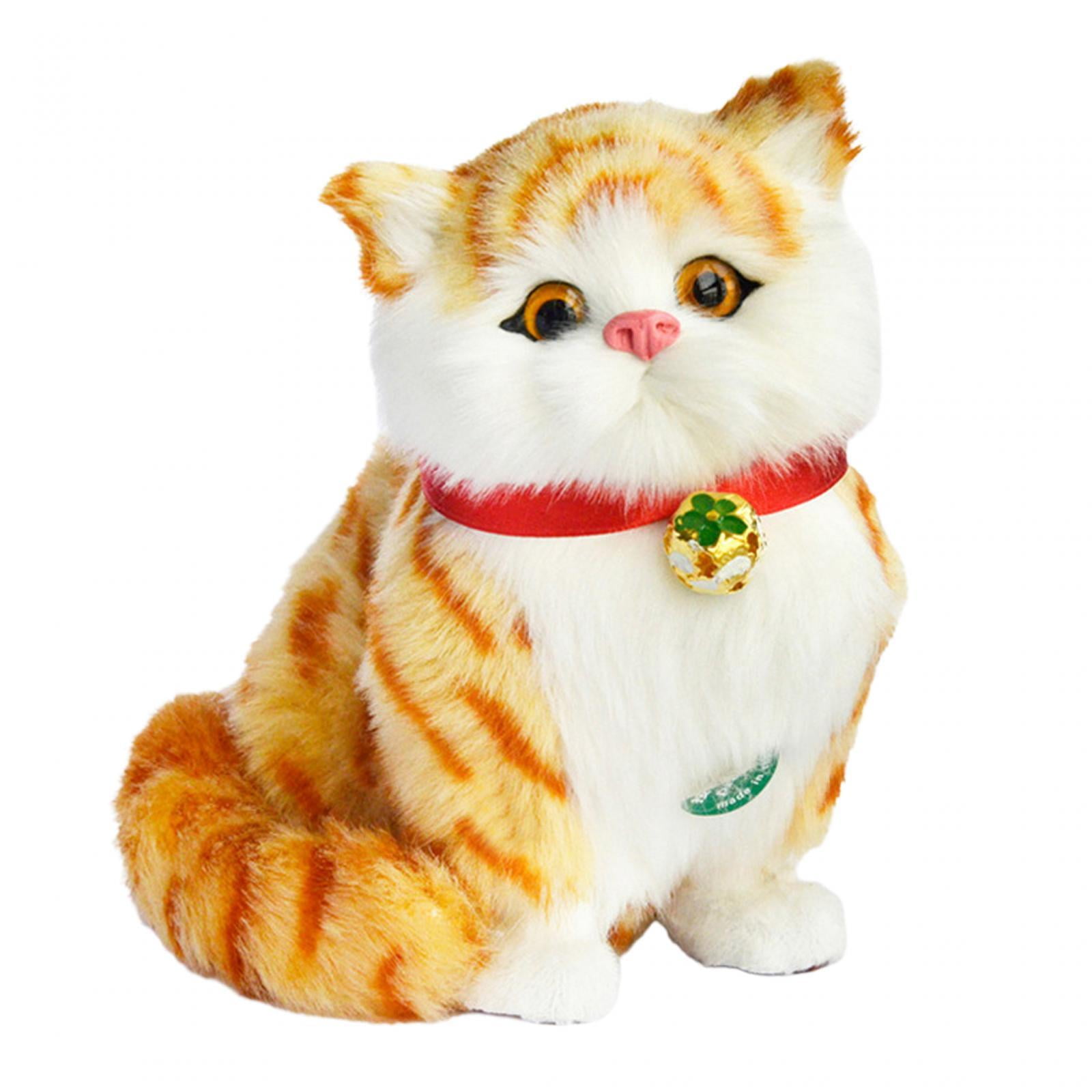 Hellery Realistic Puppy Cat Toy Pets Model Ornament Lifelike Cute Kids ...