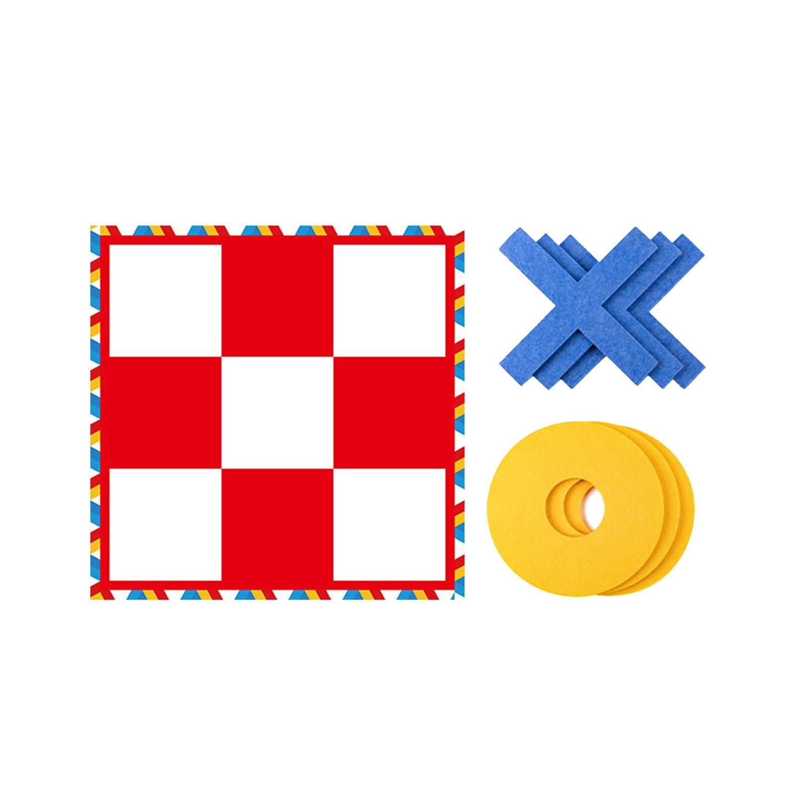 Hellery Tic TAC Toe Chess Set XO Toy Family Children Puzzle Game ...