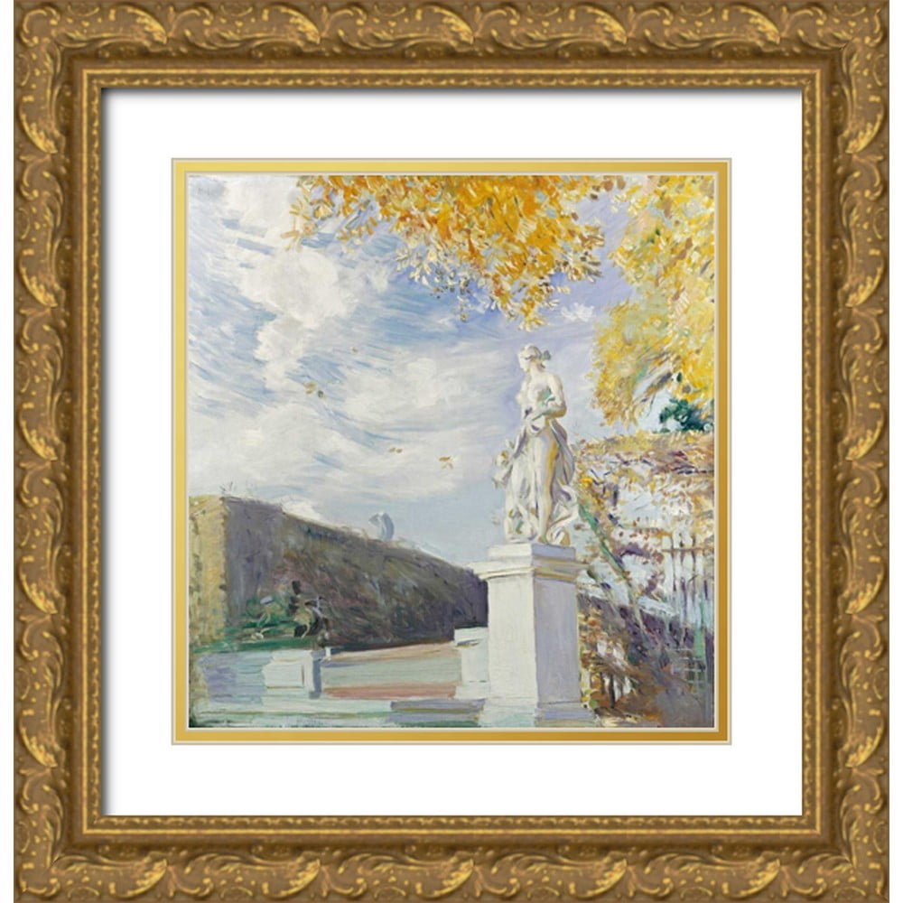 Helleu, Paul Cesar 26x27 Gold Ornate Wood Framed with Double Matting ...