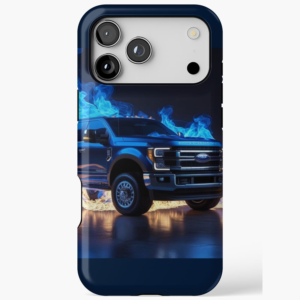 Hellfire Ride Blue Flames Truck iPhone Case 17 to 11 Pro Max - Walmart.com