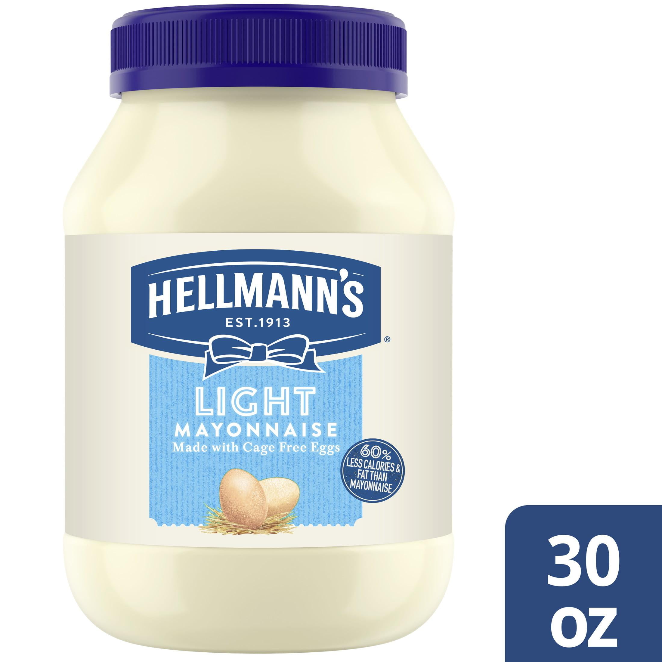 Hellmann's Made with Cage Free Eggs Light Mayonnaise, 30 fl oz Jar ...