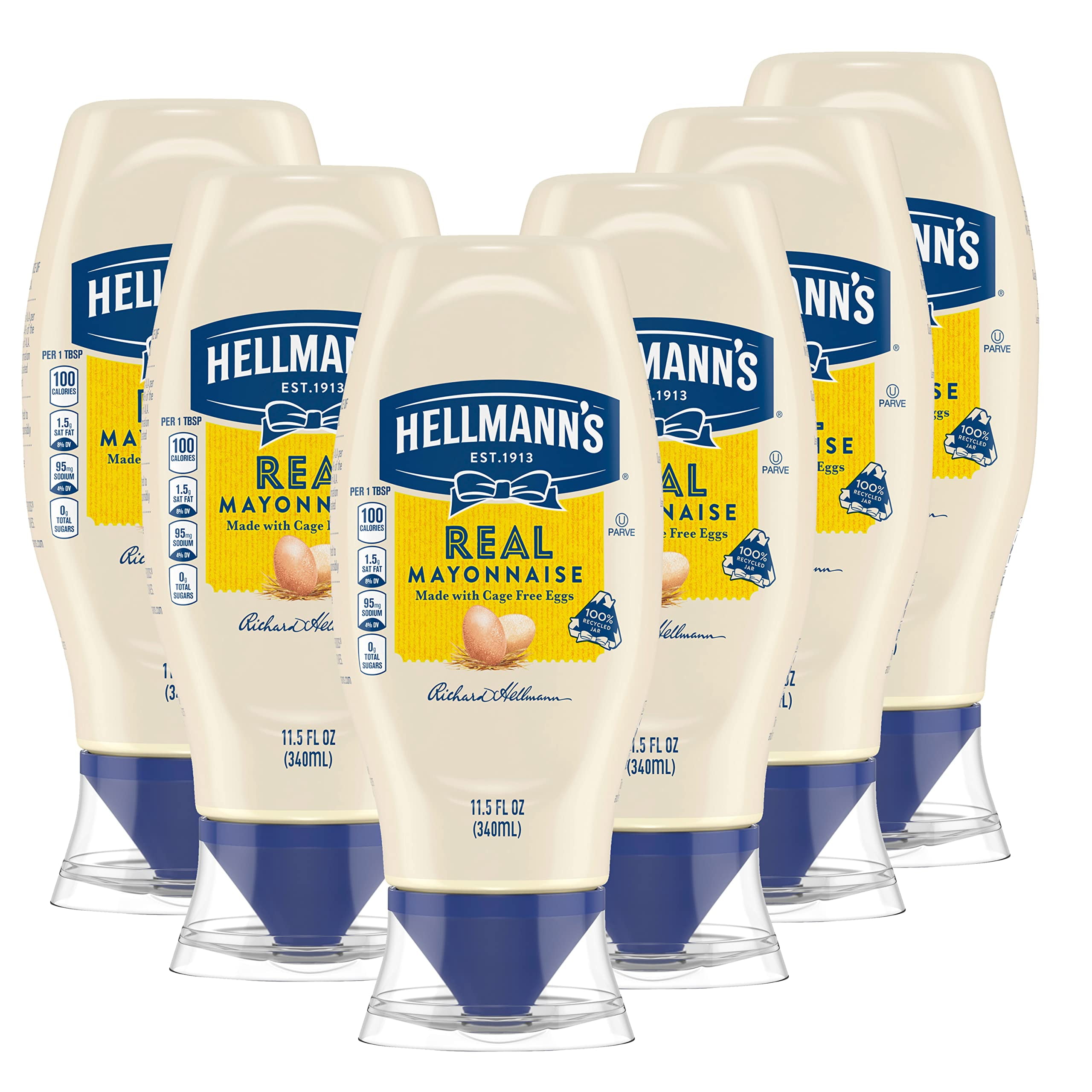 Hellmann,S Real Mayonnaise Real Mayo Squeeze Bottle Pack Of 6 For A ...