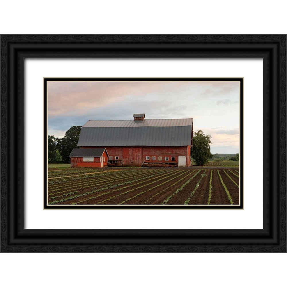 Hellmann, Stan 24x17 Black Ornate Wood Framed with Double Matting ...