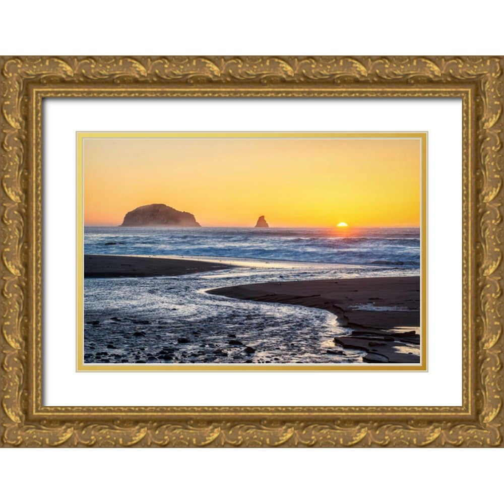 Hellmann, Stan 24x17 Gold Ornate Wood Framed with Double Matting Museum ...