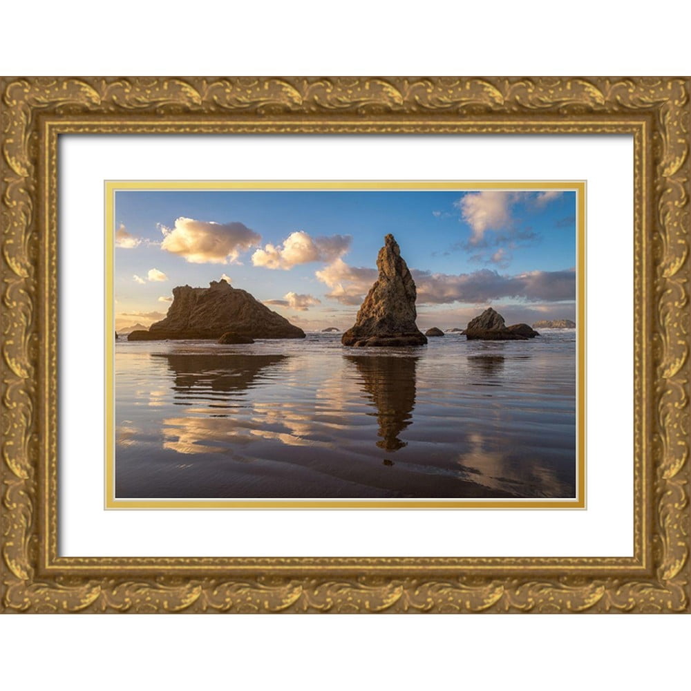 Hellmann, Stan 32x23 Gold Ornate Wood Framed with Double Matting Museum ...
