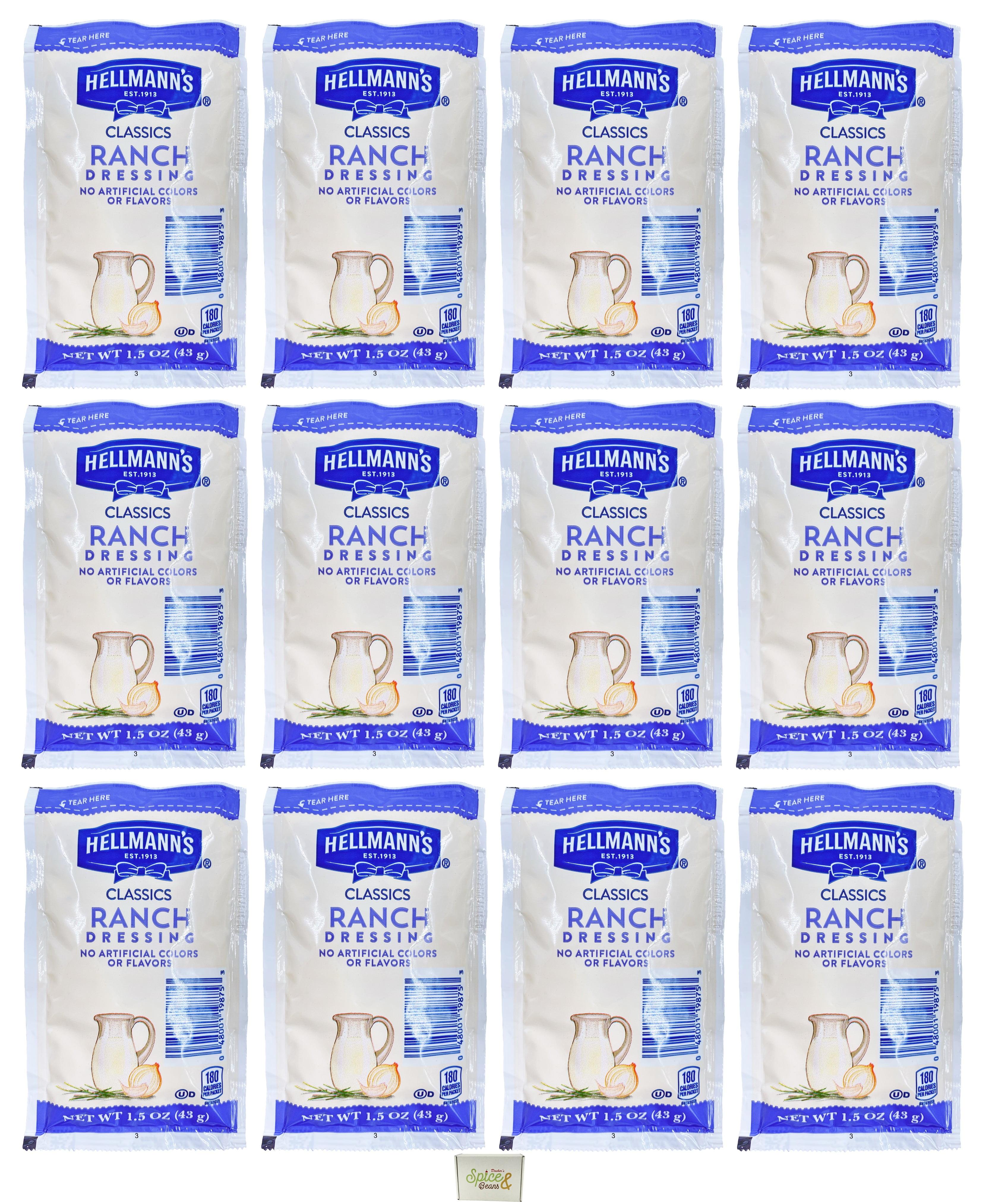 Hellmann's Classic Ranch Dressing 1.5 oz. Packet | No Artificial Color ...