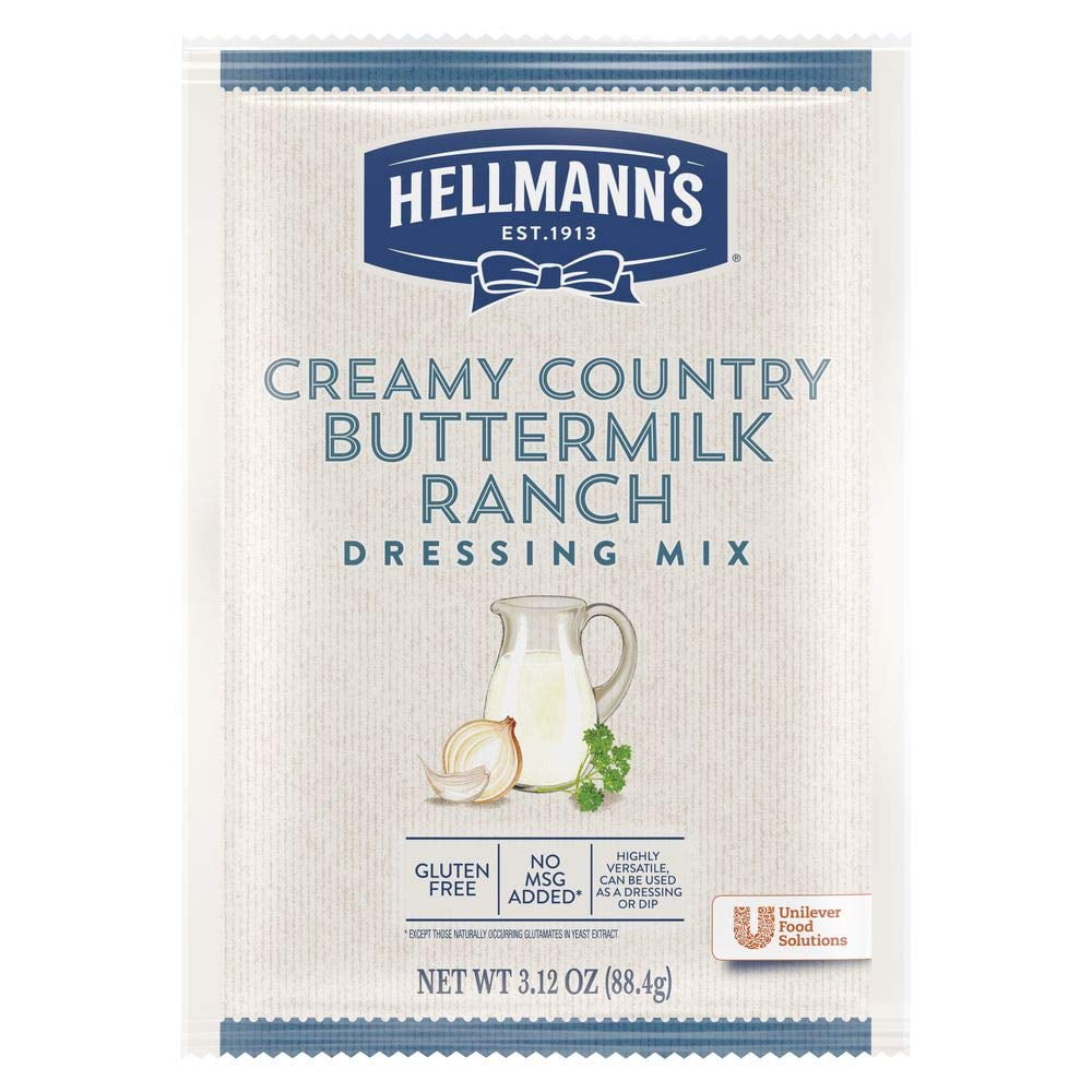 Hellmann's Creamy Country Buttermilk Ranch Salad Dressing Dry Mix Pouch ...
