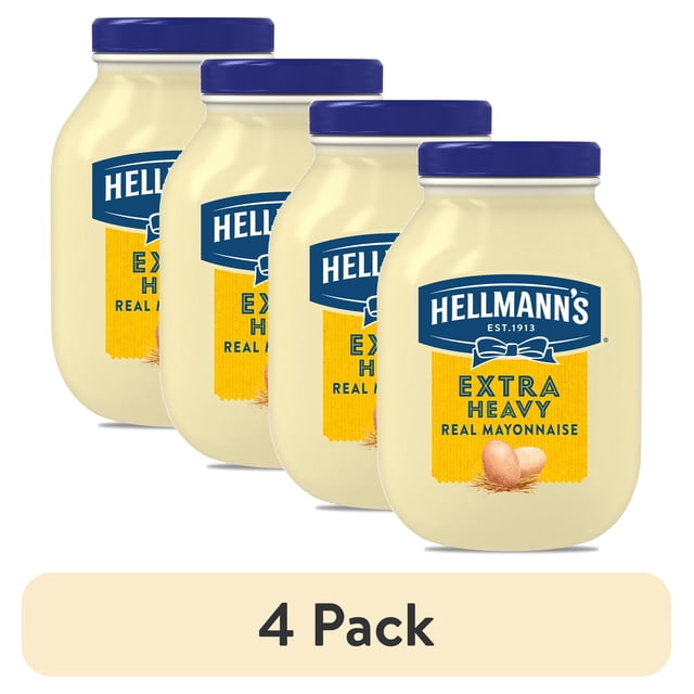 (4 pack) Hellmann's Extra Heavy Real Mayonnaise, 1 gallon - Walmart.com