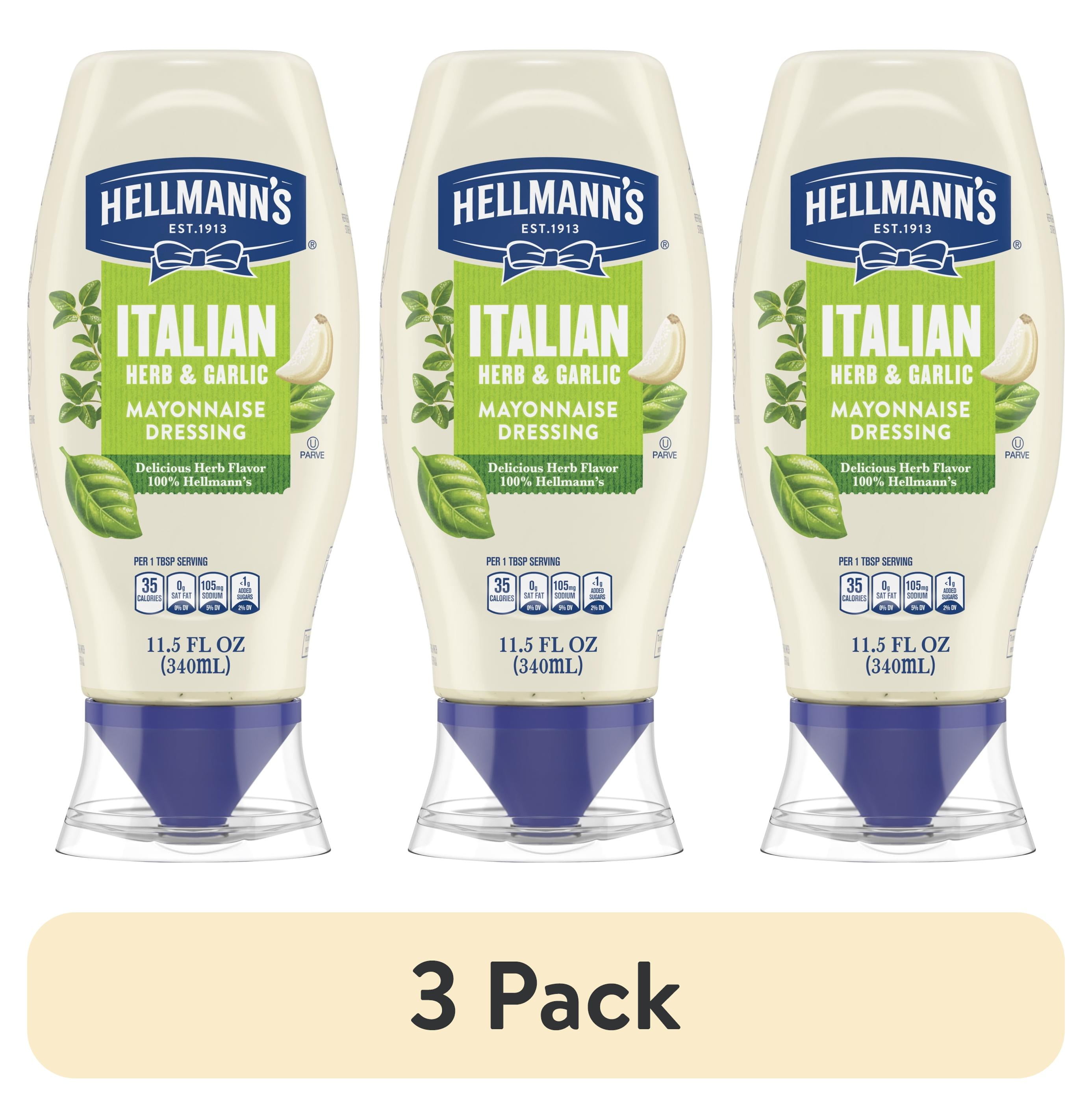 (3 pack) Hellmann's Italian Herb & Garlic Mayonnaise Sandwich Spread ...