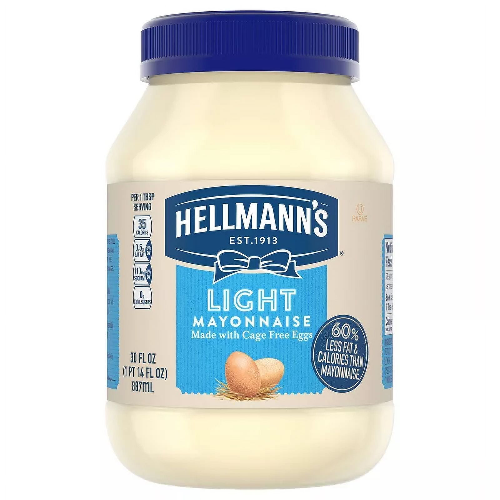 Hellmann's Mayonnaise Light - 30oz - Pack of 2 - Walmart.com