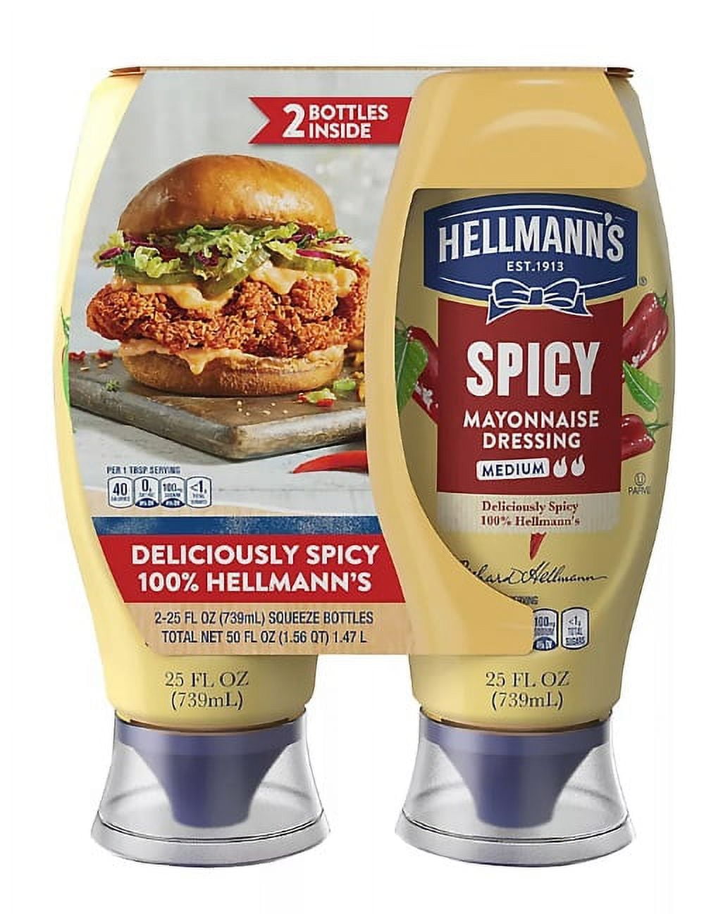 Hellmann's Spicy Mayo Squeeze 25 Ounce (Pack of 2) - Walmart.com