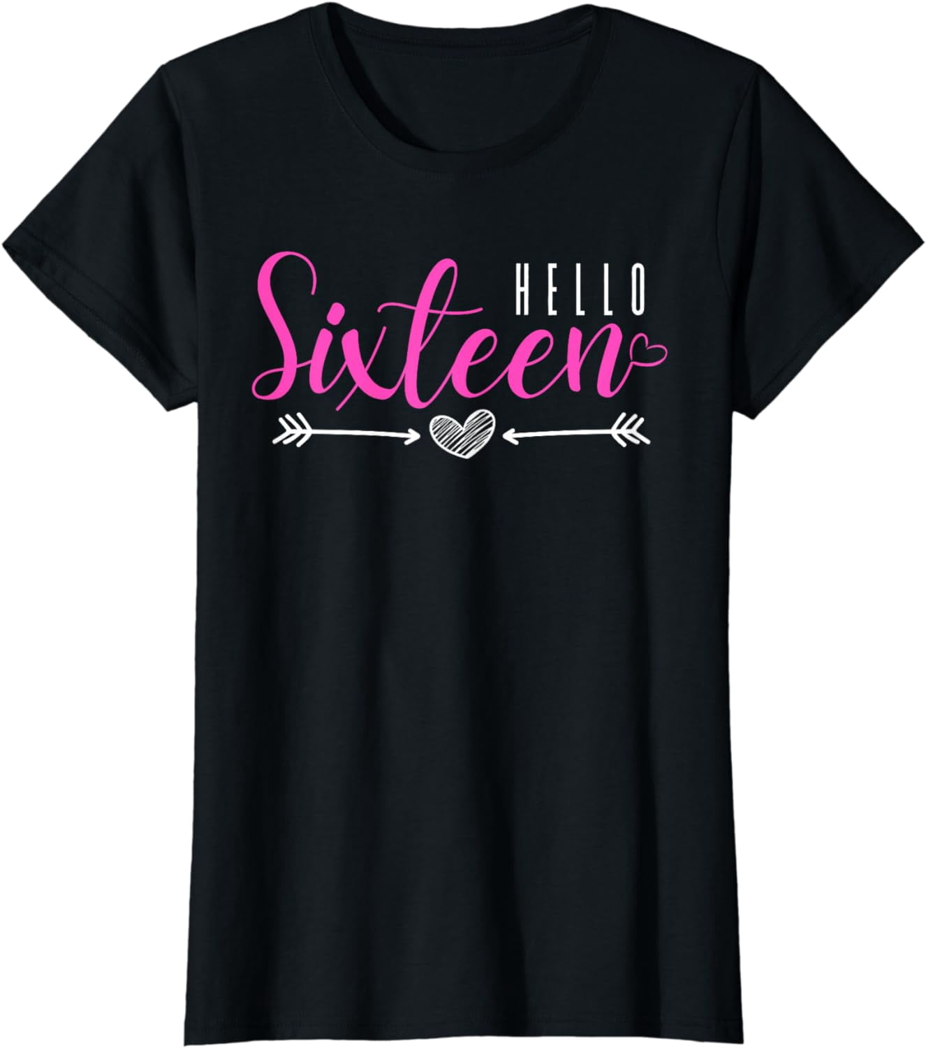 Hello 16 Sweet Sixteen Pretty 16th birthday Teen Squad Party T-Shirt ...