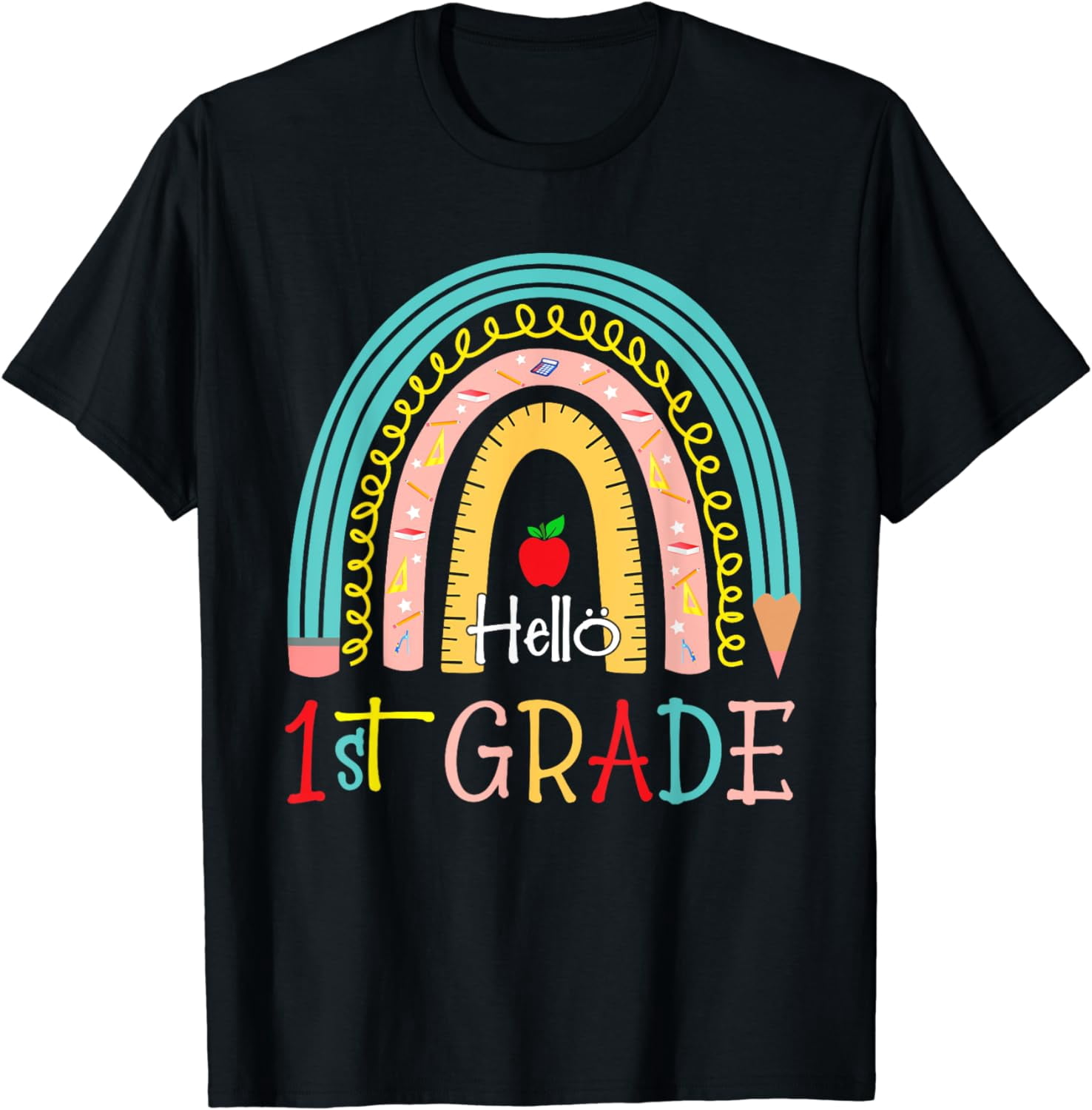 Hello 1st Grade Back to School Students Teachers Class 2024 T-Shirt ...