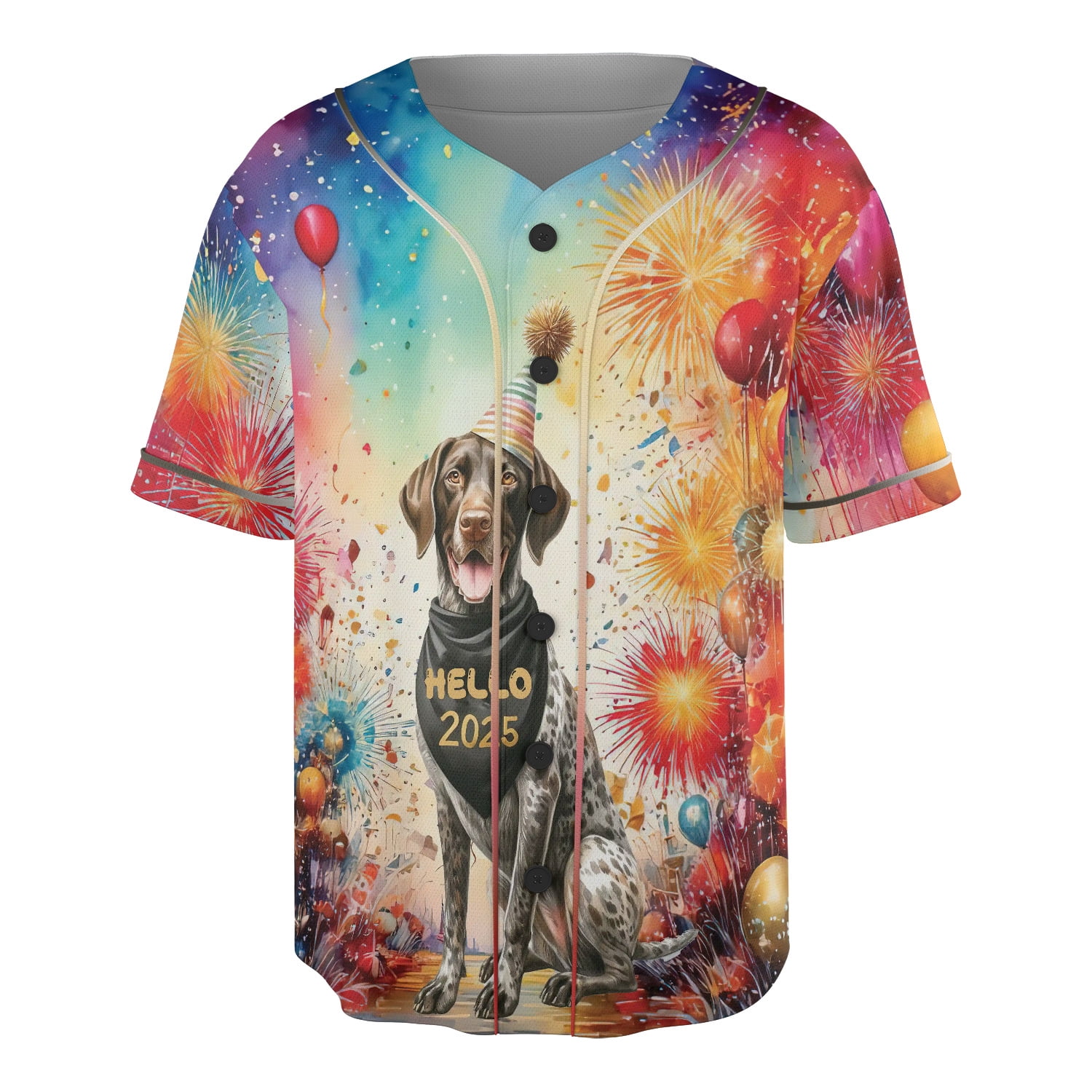 Hello 2025 German Shorthaired Pointer Celebrates Happy New Year ...