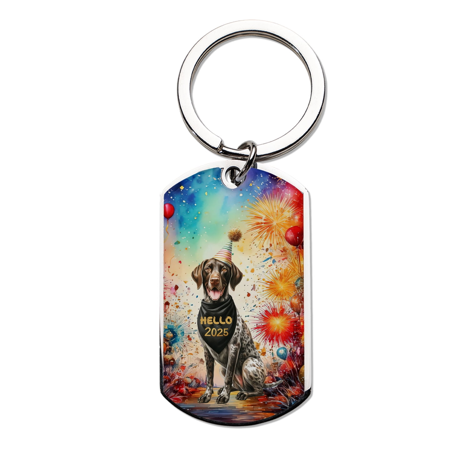 Hello 2025 German Shorthaired Pointer Celebrates Happy New Year ...