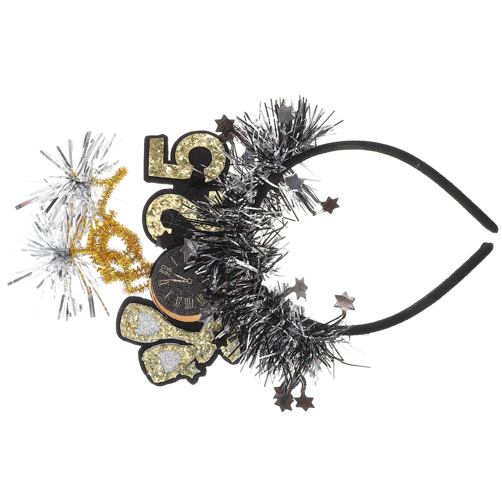 Hello 2025 Headband Glitter Star Headband Happy New Year Tiara ...