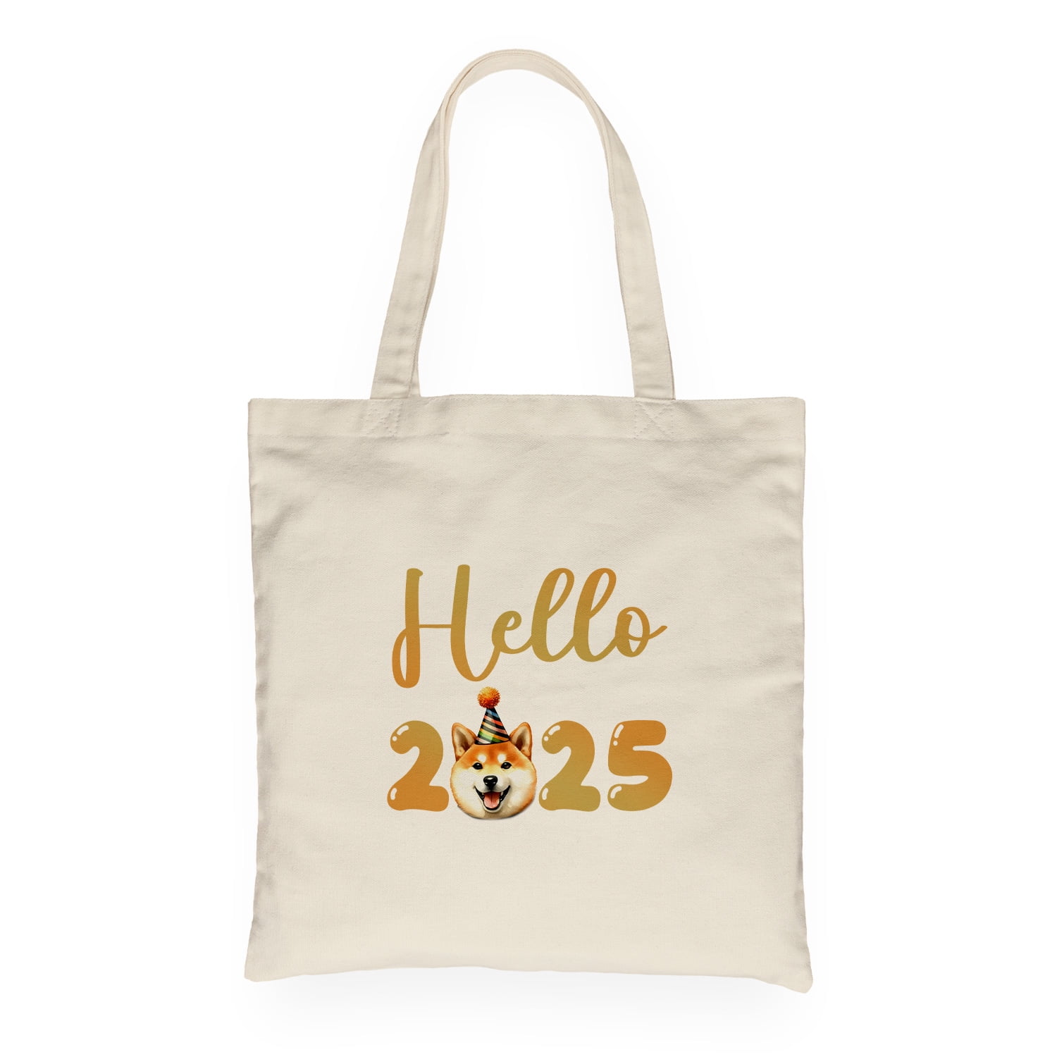 Hello 2025 Shiba Inu Celebrates Happy New Year Firework Balloon Canvas ...