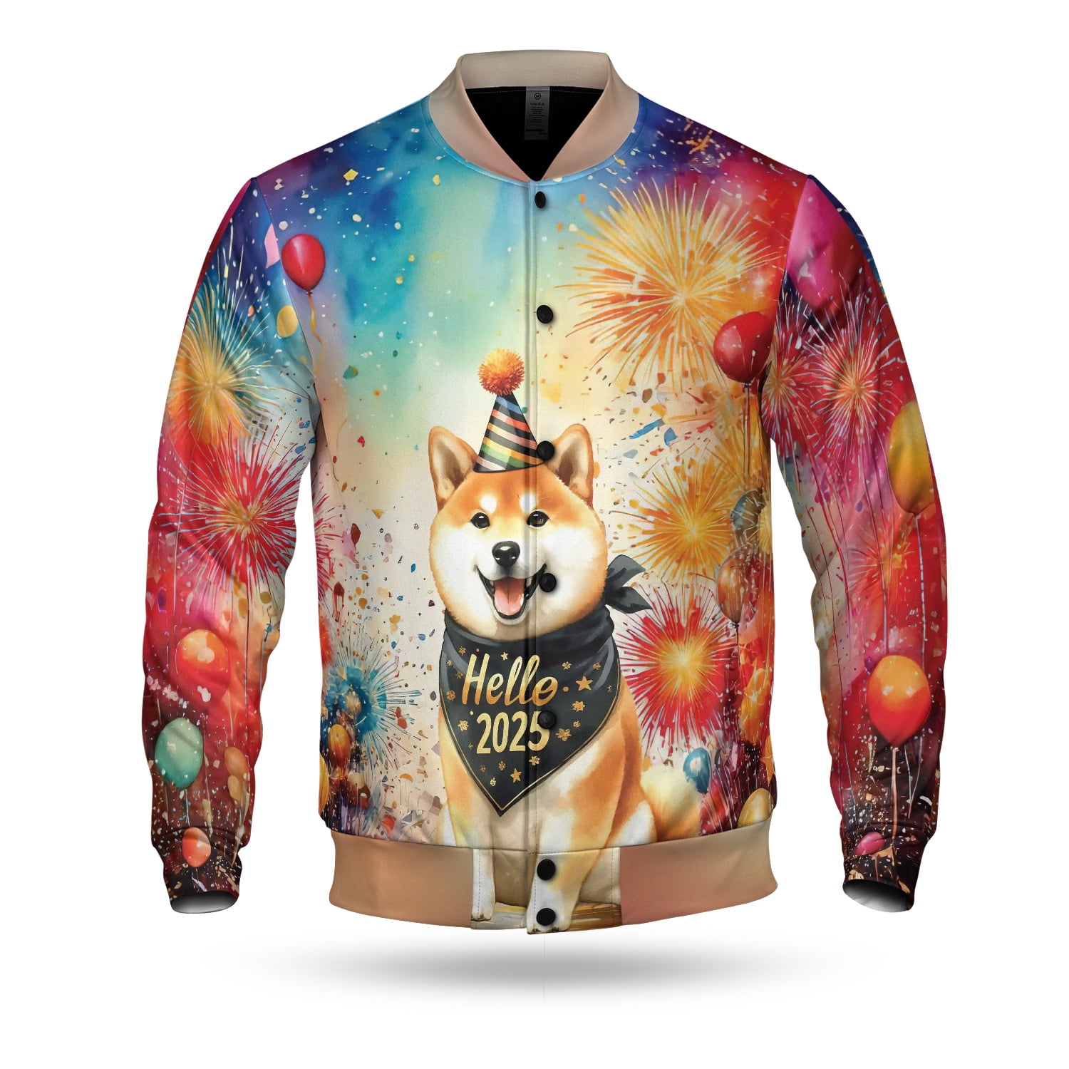 Hello 2025 Shiba Inu Celebrates Happy New Year Firework Balloon All ...