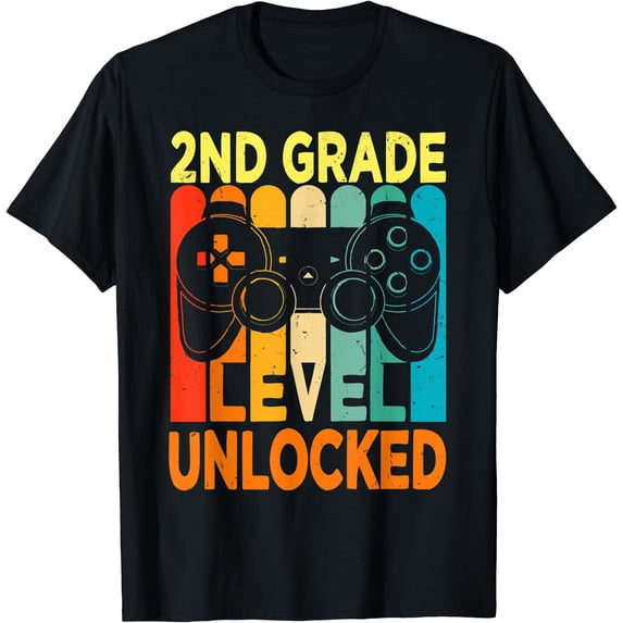 Hello 2Nd Grade Level Unlocked Video Game Back To School Boy T-Shirt ...