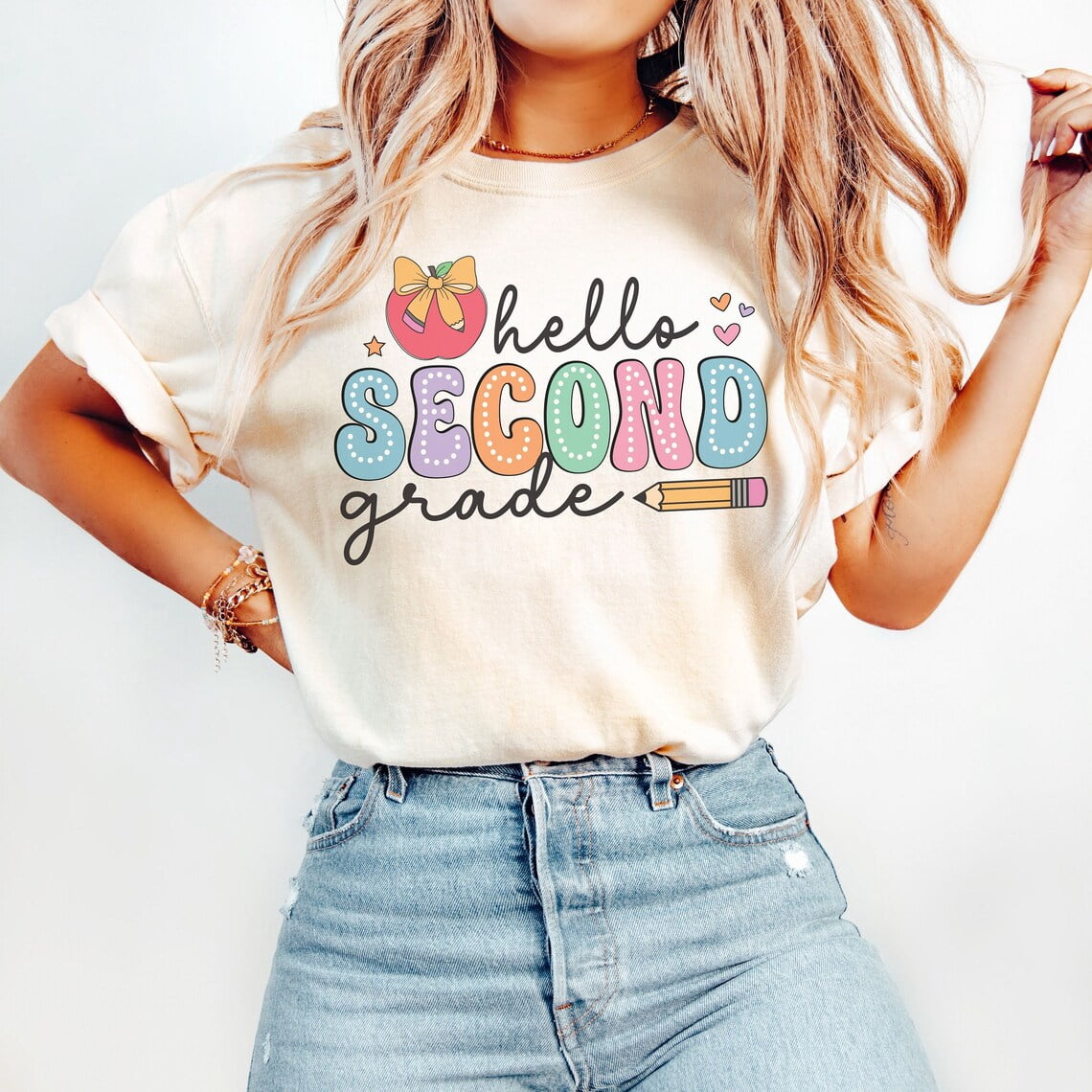 Hello 2Nd Grade Teacher Shirt, Second Grade Teacher Shirt, Team Teacher ...