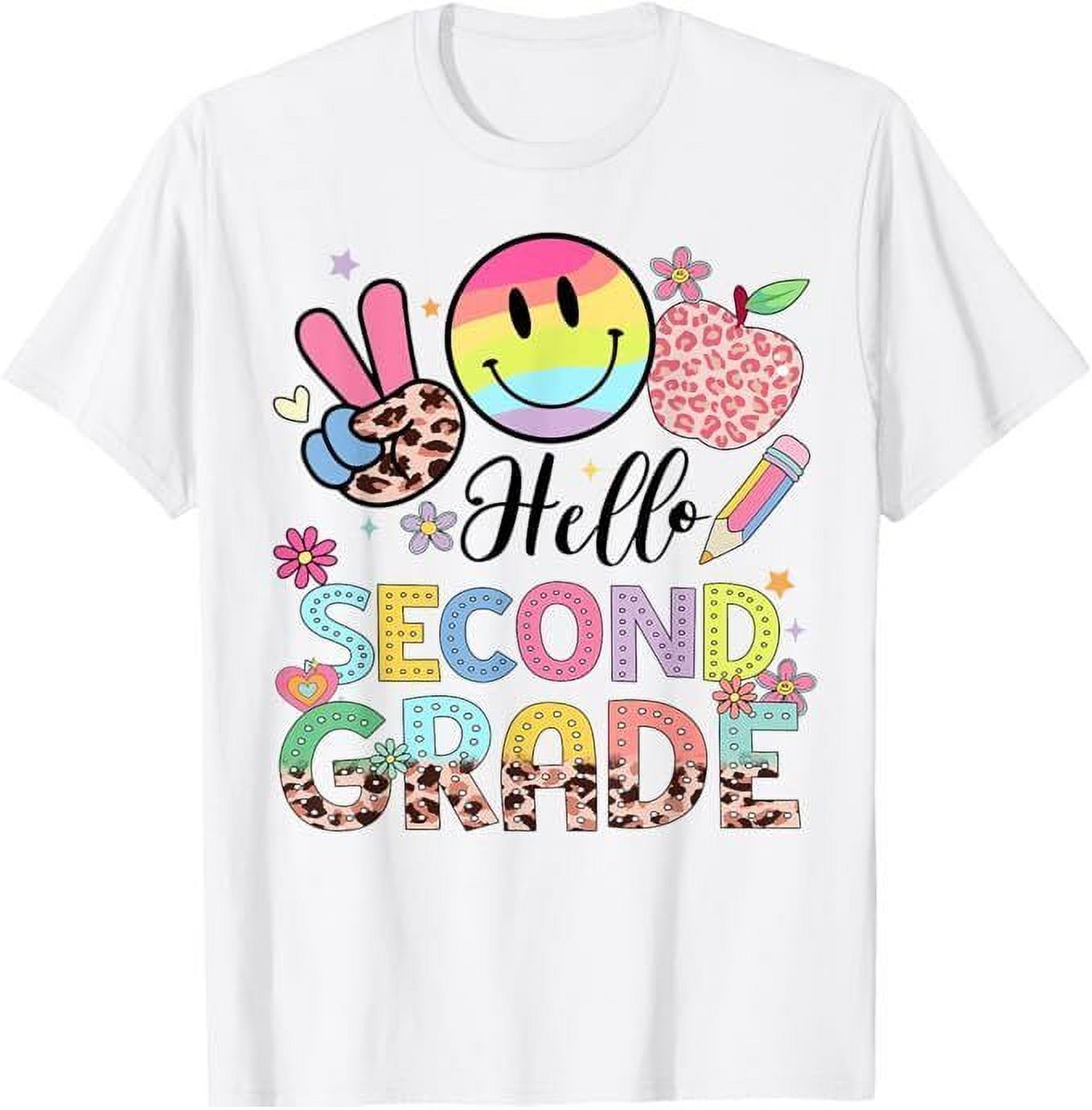 Hello 2nd grade Boy Girl Teacher Back To School 2nd grade T-Shirt, Size ...