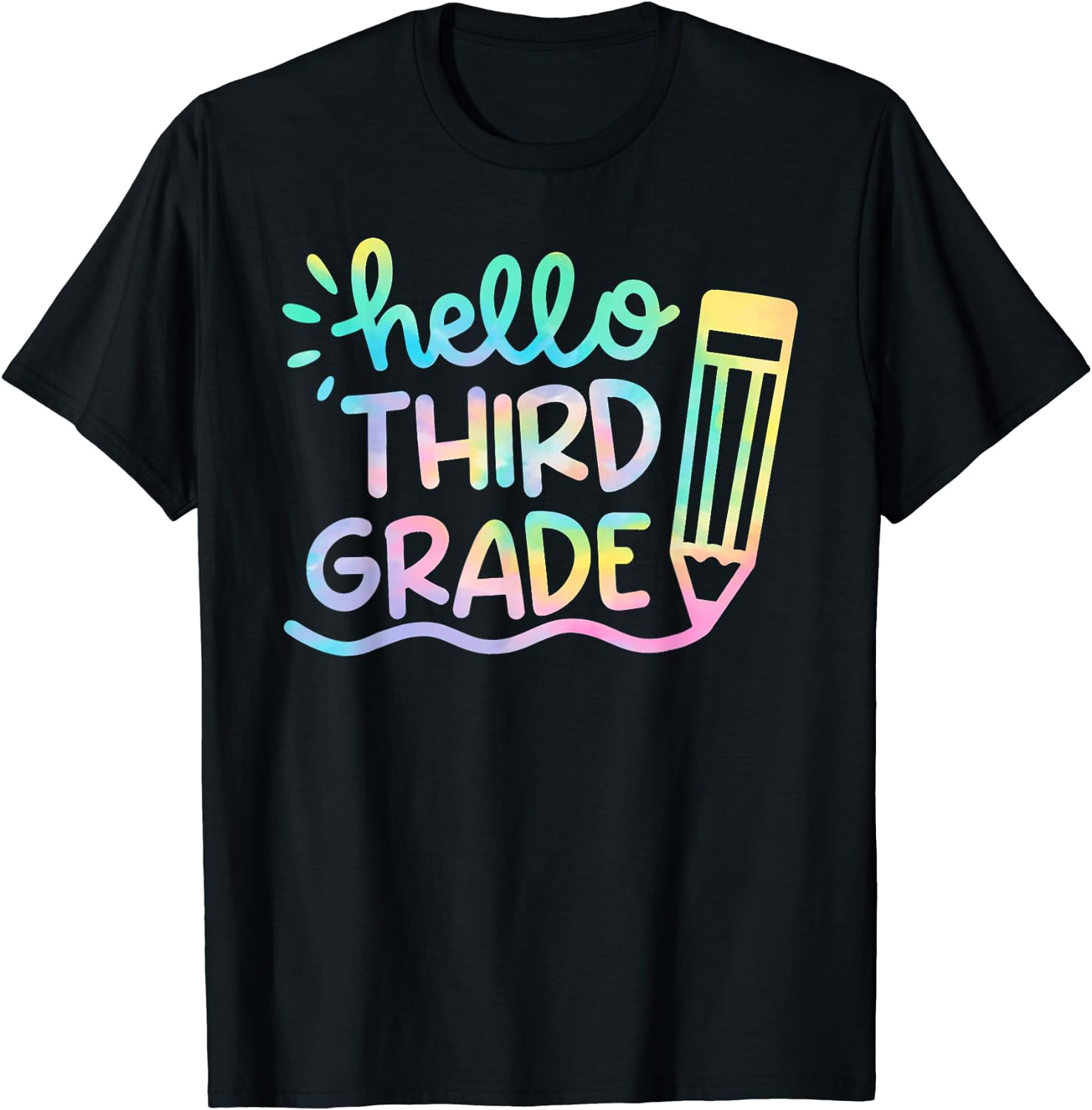 Hello 3rd Grade Tie Dye Teachers Kids Back To School Funny T-Shirt ...