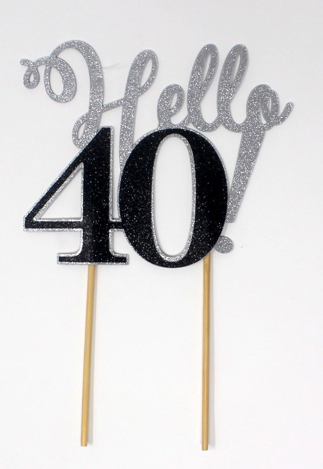 Hello 40! Cake Topper,1pc, 40th Birthday Decoration, Party Decor ...