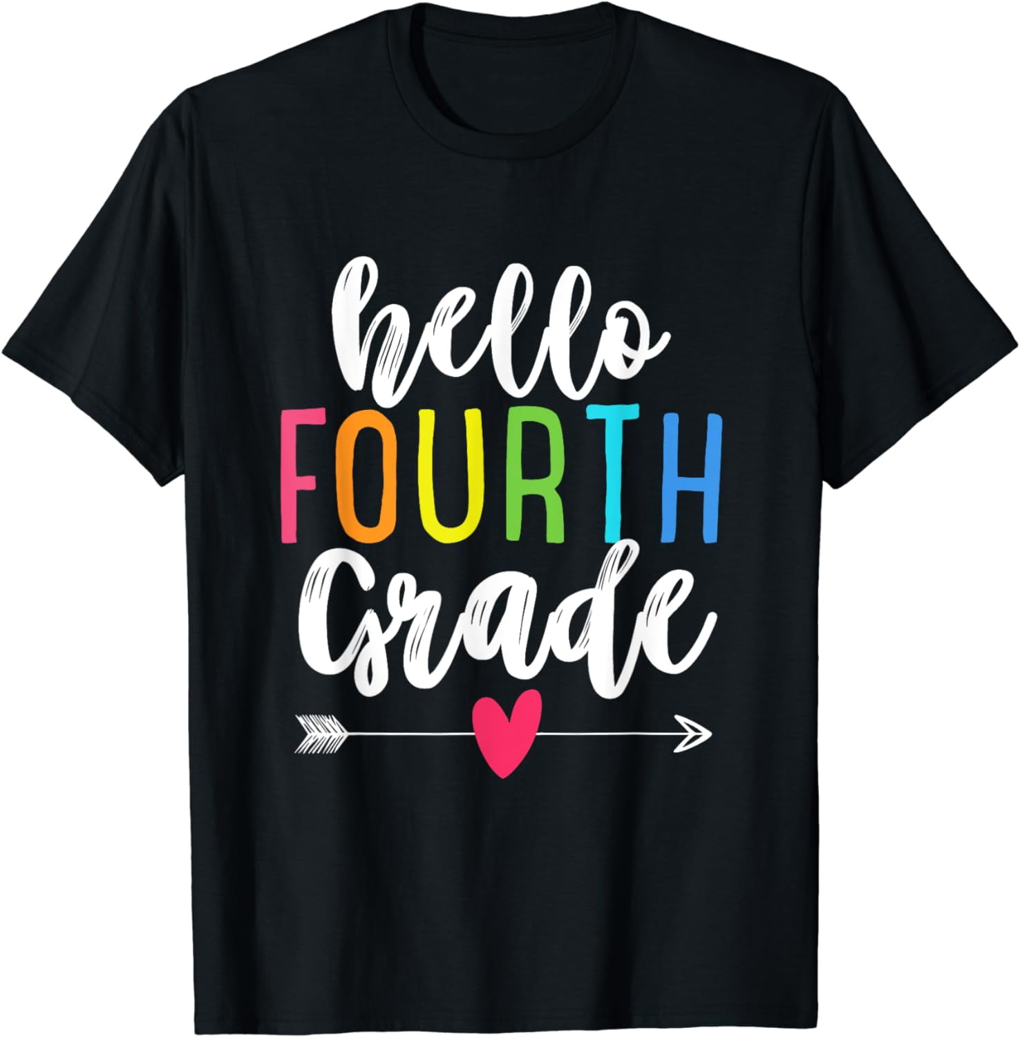 Hello 4th Fourth Grade Shirt Back To School Funny Kids Gift T-Shirt ...