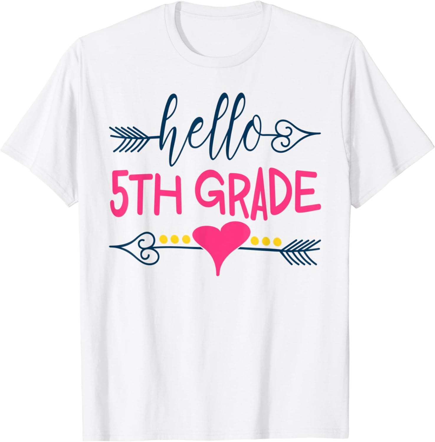 Hello 5th Grade Shirt Teacher Kids Back to School Gift Fifth T-Shirt ...