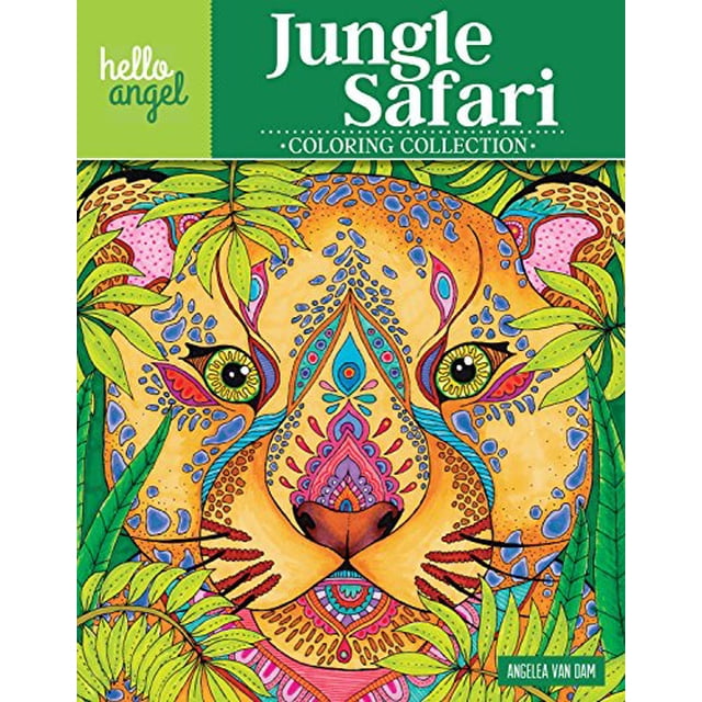 Pre-Owned Hello Angel Jungle Safari Coloring Collection (Paperback ...