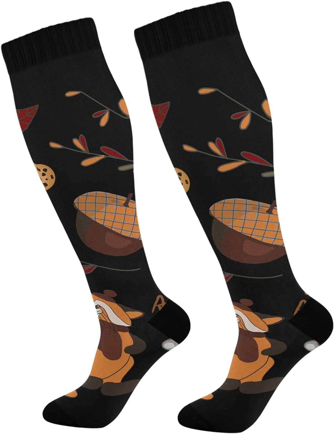 Hello Autumn Civet Cat Compression Socks for Women and Men Circulation ...