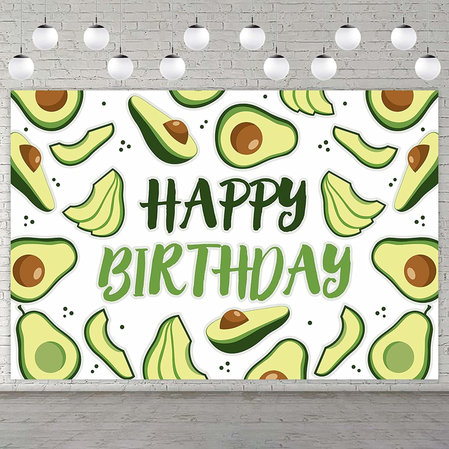 Hello Avocado Mexican Happy Birthday Banner Background Decorations Holy ...