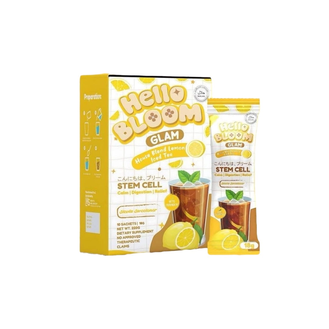 Hello BLOOM GLAM House Blend Lemon Iced Tea Drink (10 Sachets ...