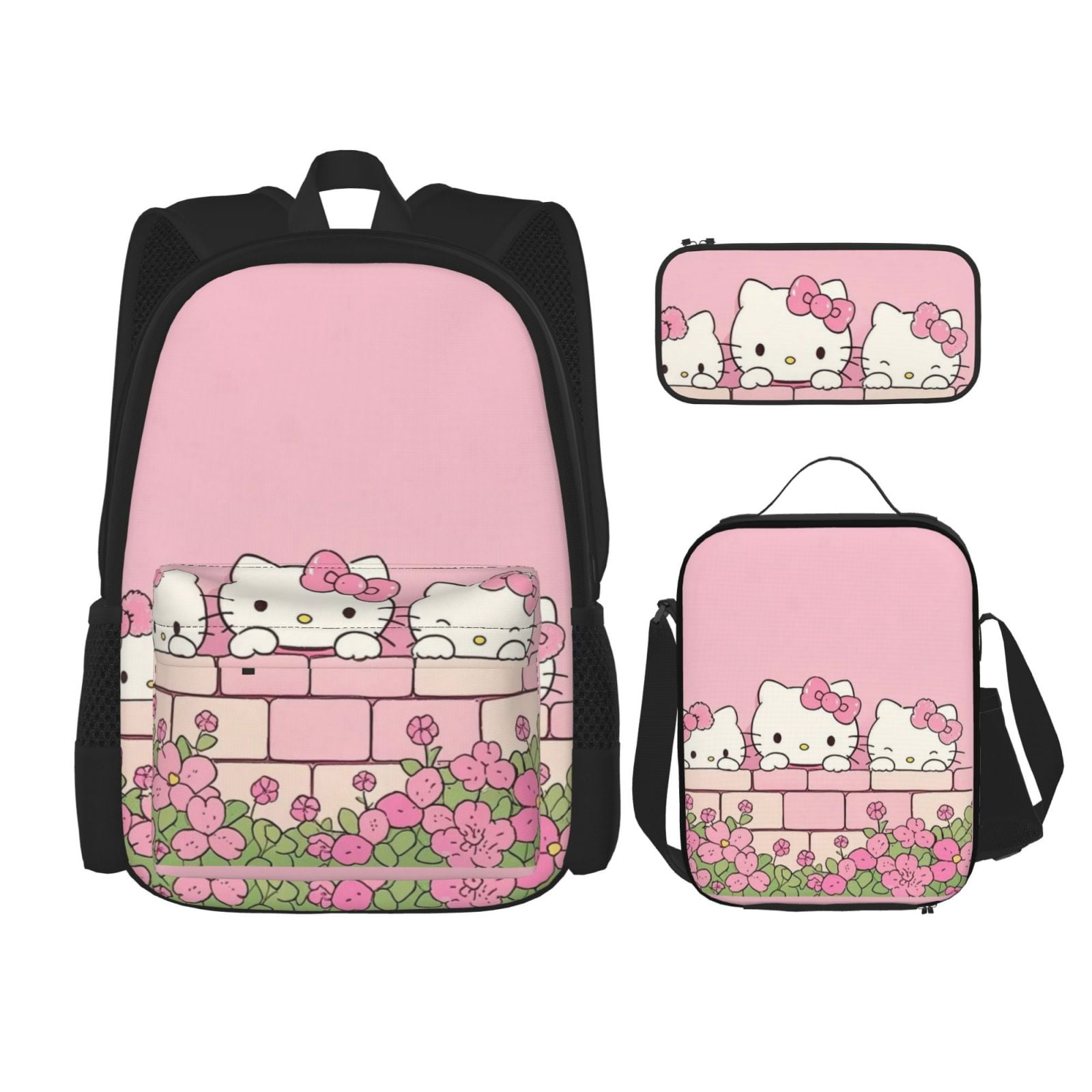 Hello Backpack Kitty Cat Graphic Backpack for Collage Bookbag with ...