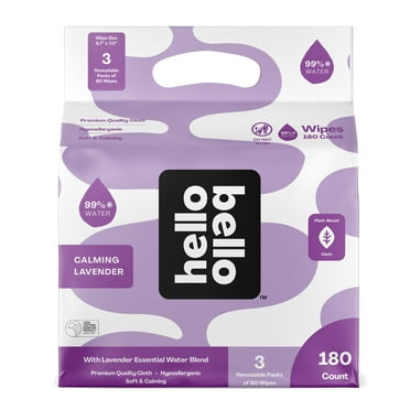 Hello Bello Baby Wipes, Soothing Wet, Fragrance-Free, 180 Unscented ...