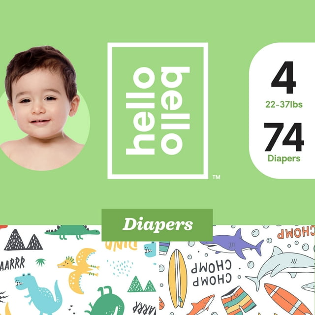 Hello Bello Club Box Diapers - Hear Our Roars & Beach Bums - Size 4 ...