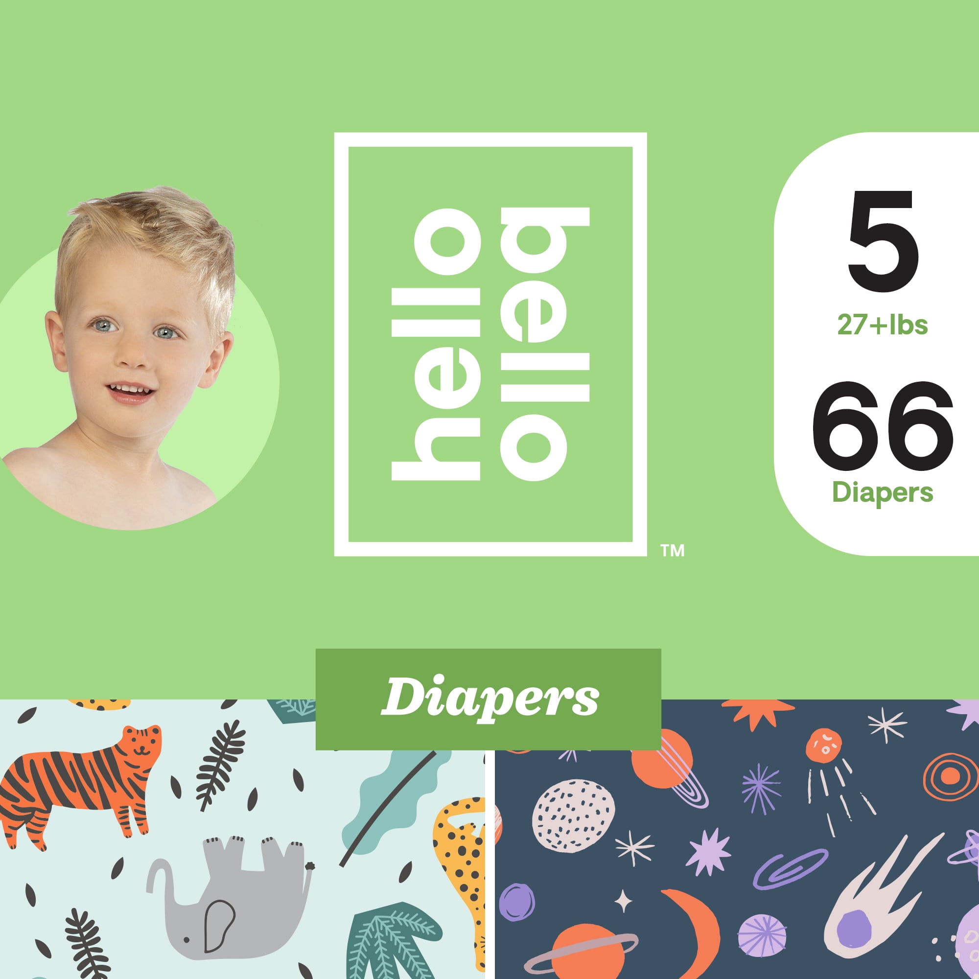 Hello Bello Club Box Diapers -Unicorn Pants & Hootie Booties - Size 5 ...