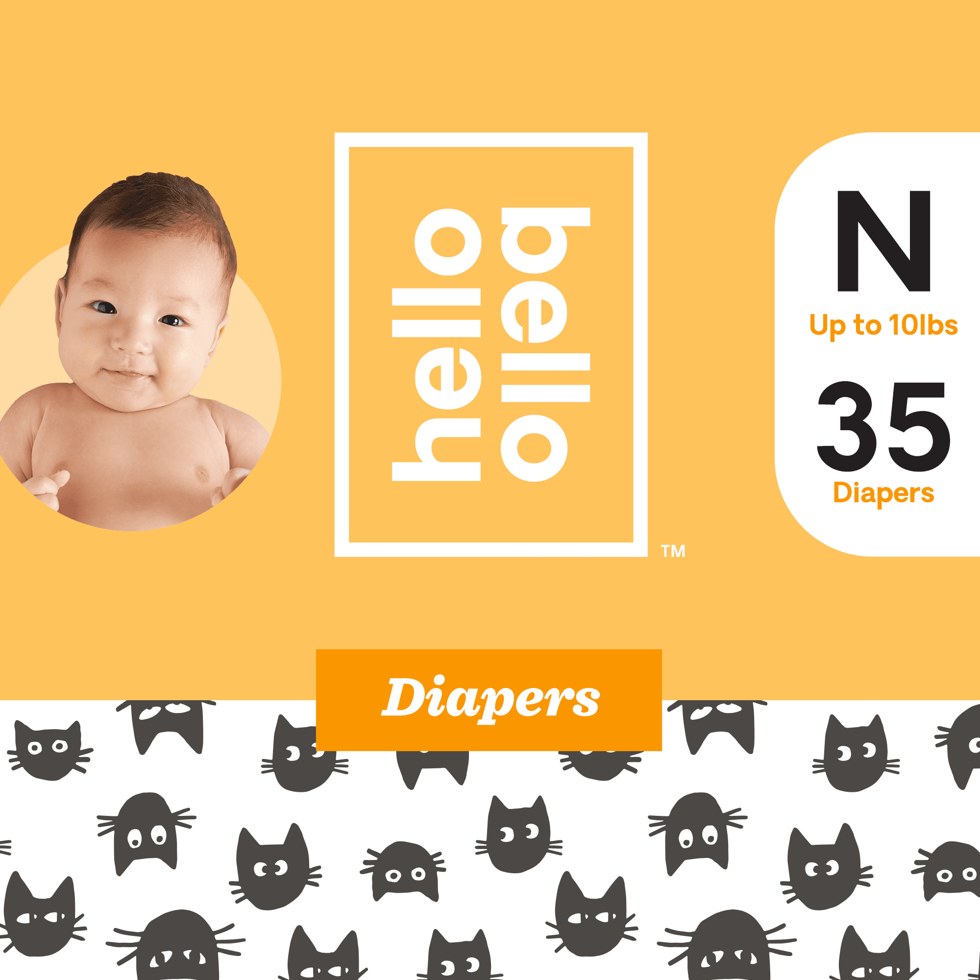 Hello Bello Diapers - Curious Critters - Size N (35ct) - Walmart.com