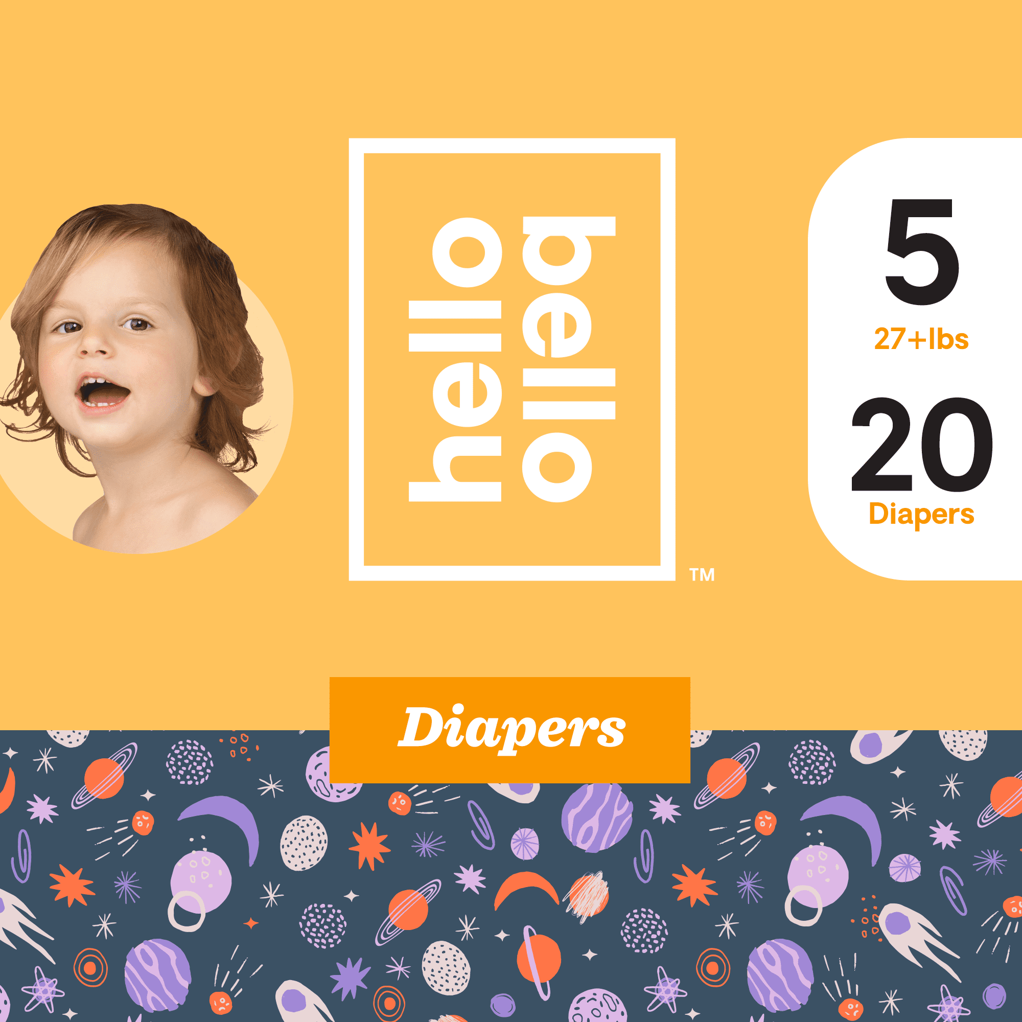 Hello Bello Diapers - Galacti-Cuties - Size 5 (20ct) - Walmart.com