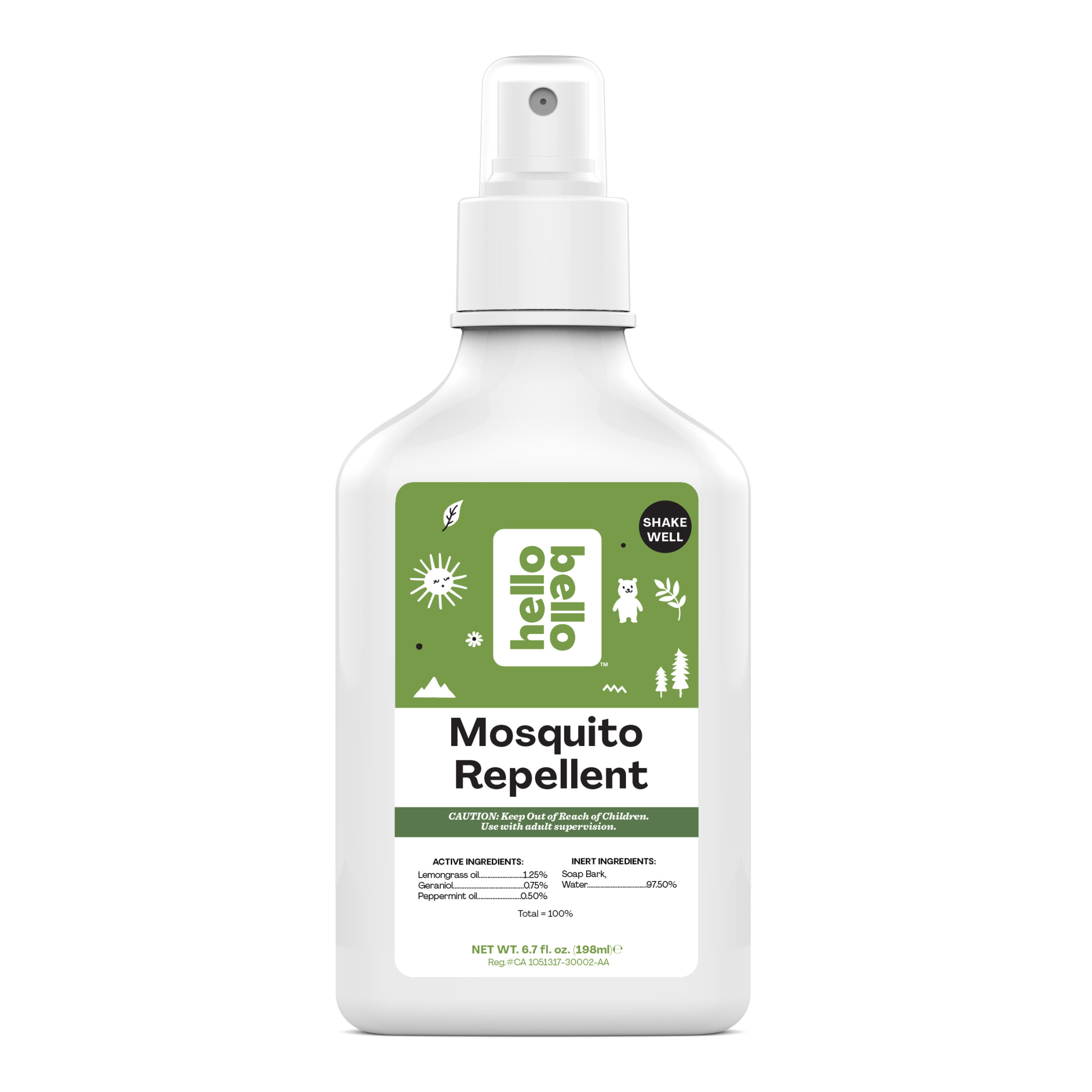 Hello Bello Mosquito Repellent, Made with Plant-Based Oils, 6.7 fl oz ...