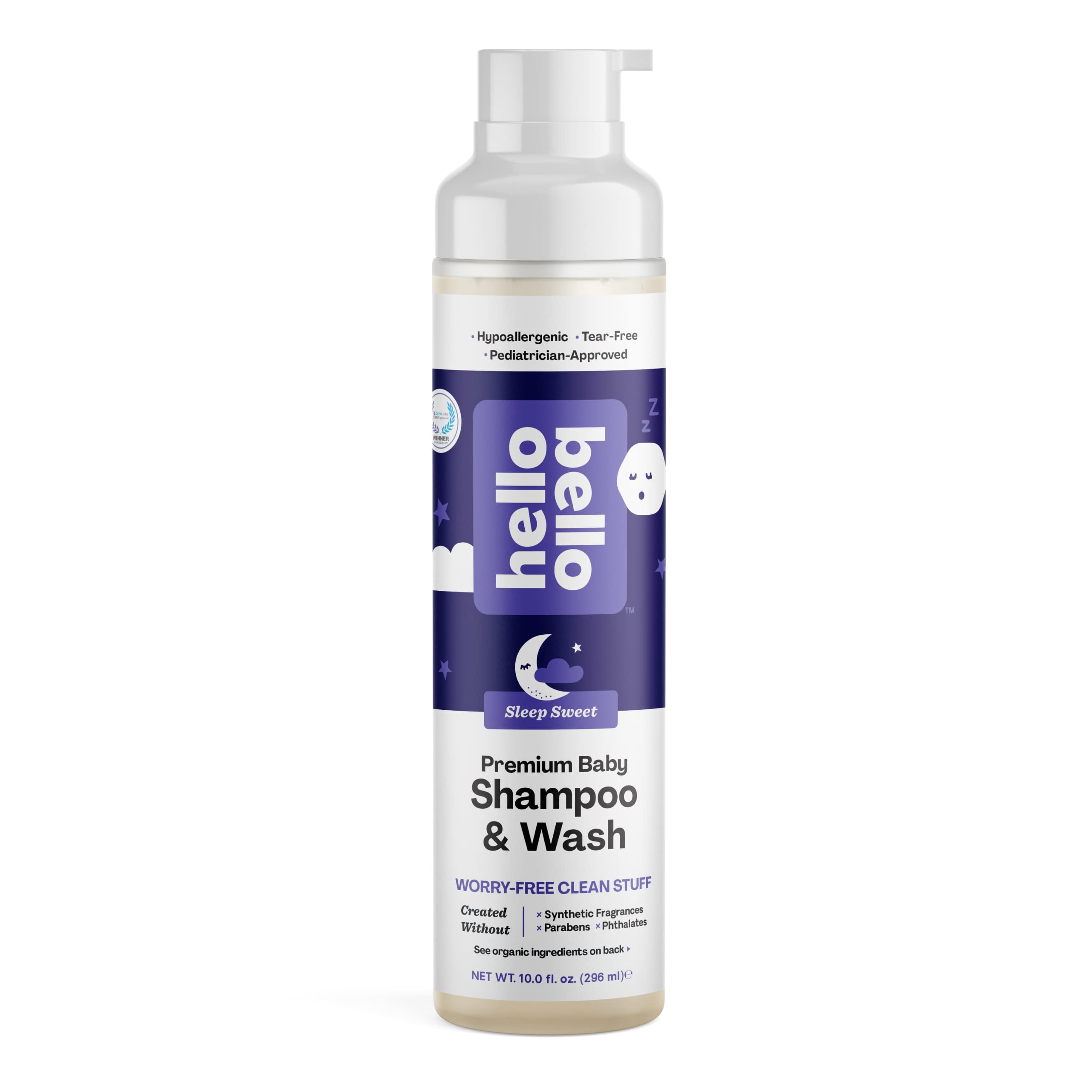 Hello Bello Nighttime Shampoo and Body Wash, Gentle Hypoallergenic ...