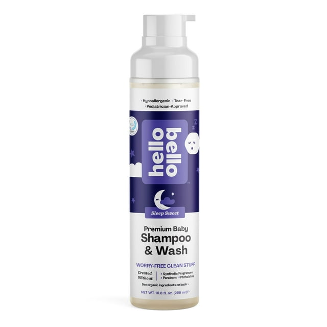 Hello Bello Nighttime Shampoo and Body Wash, Gentle Hypoallergenic ...