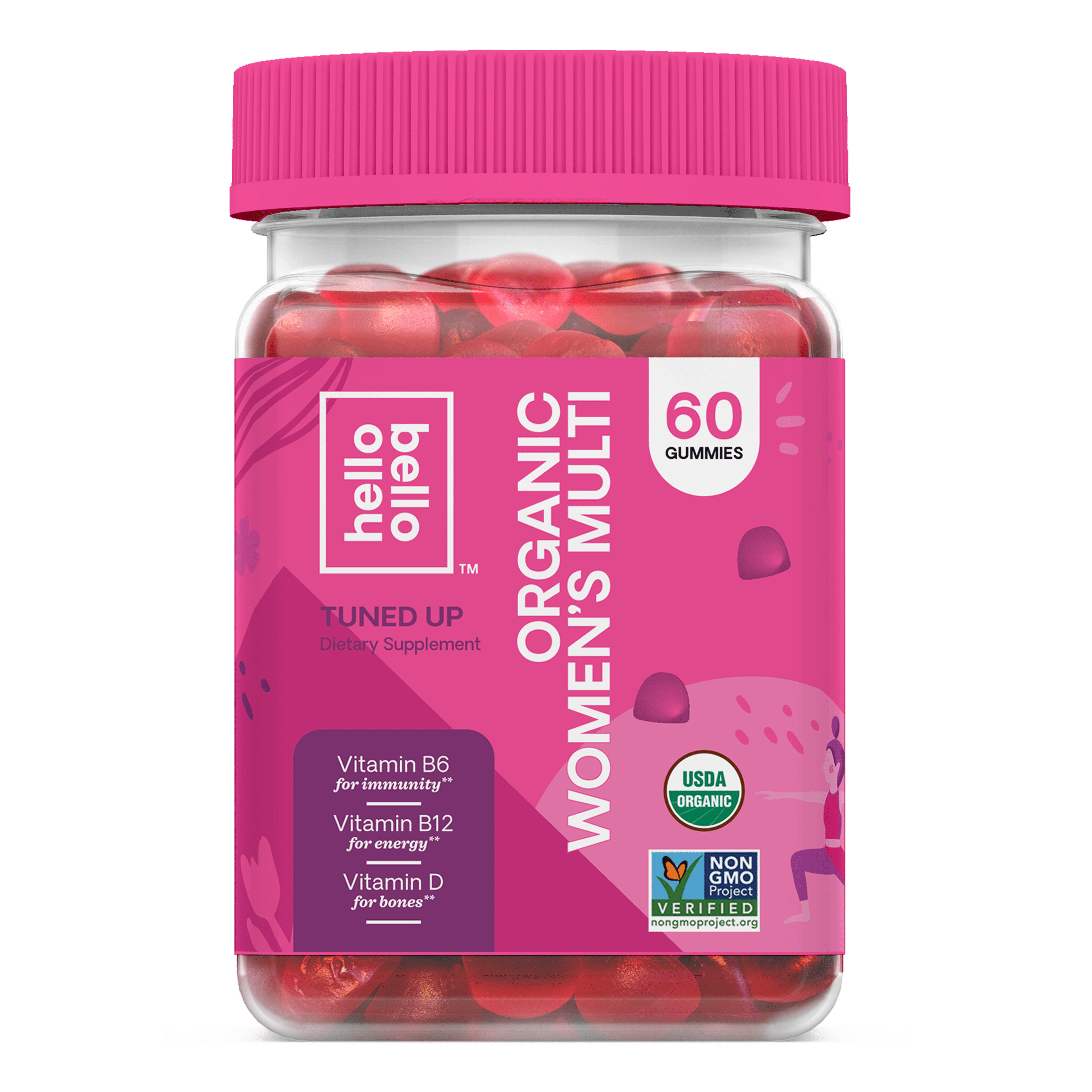 Hello Bello Organic Vegan Women's Multivitamin Gummy for Immunity ...