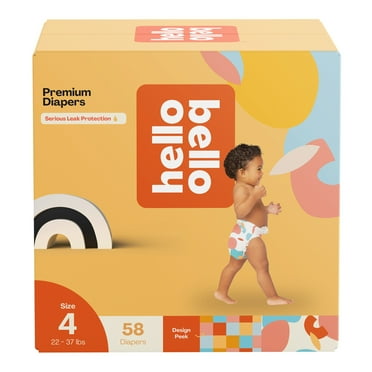 Hello Bello Leak-Proof Premium Baby Diapers, Size 4, 58 Count, Emily ...