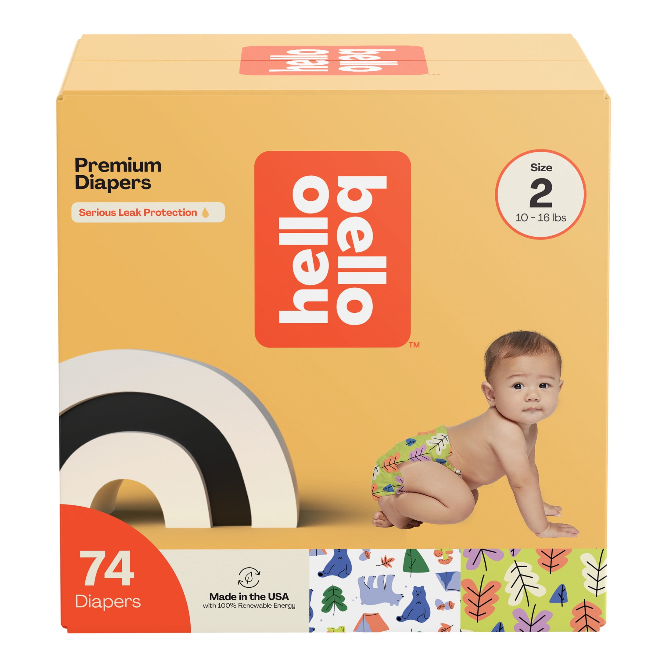Hello Bello Premium Baby Diapers, Size 2 for Infants, 74 Count (Select ...