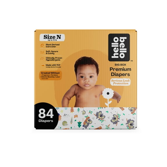 Hello Bello Premium Quality Newborn Diapers, 84 Count, Ultra-Soft ...