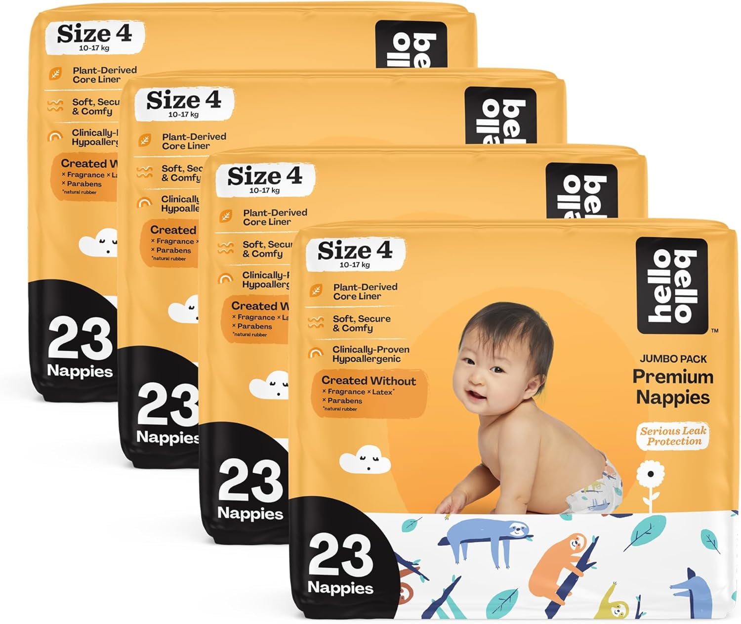 Hello Bello Premium Nappies Disposable, Extra-Absorbent, Hypoallergenic ...
