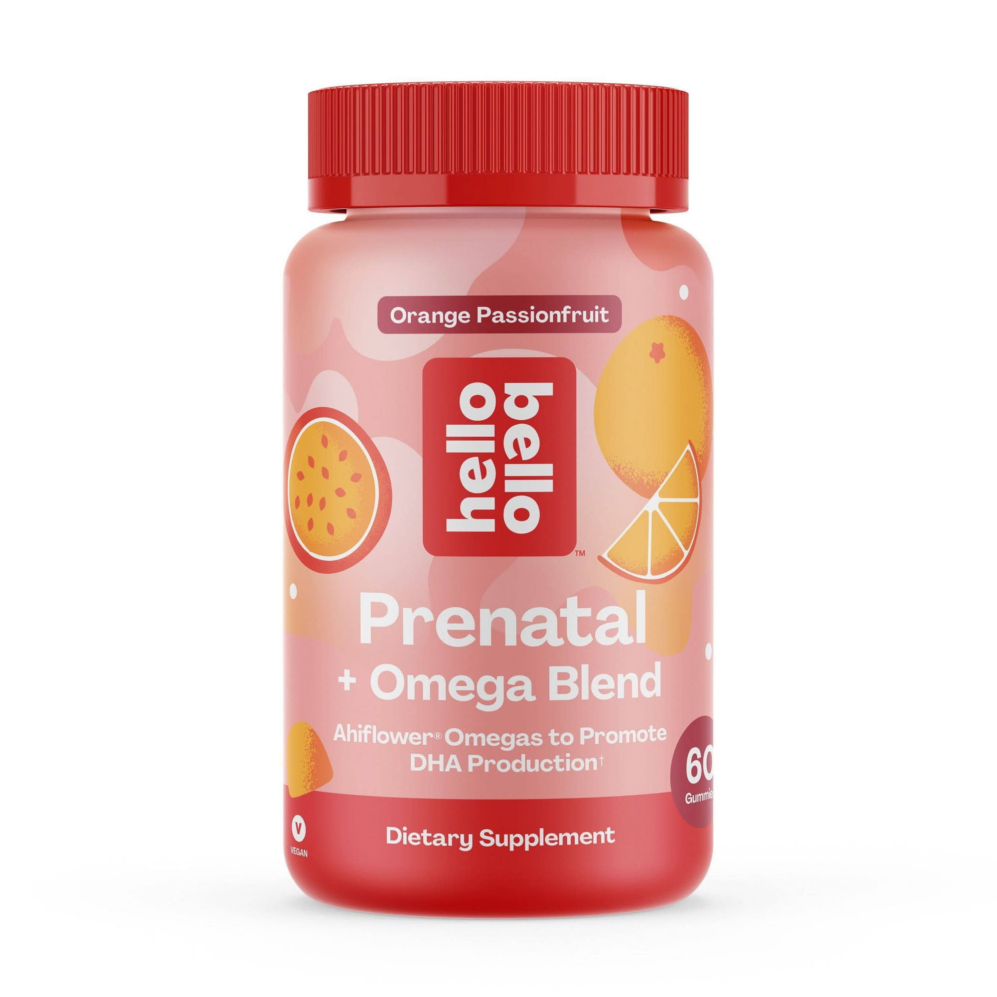 Hello Bello Prenatal + Omega Blend, Vegan Prenatal Gummy Vitamins, 60ct ...